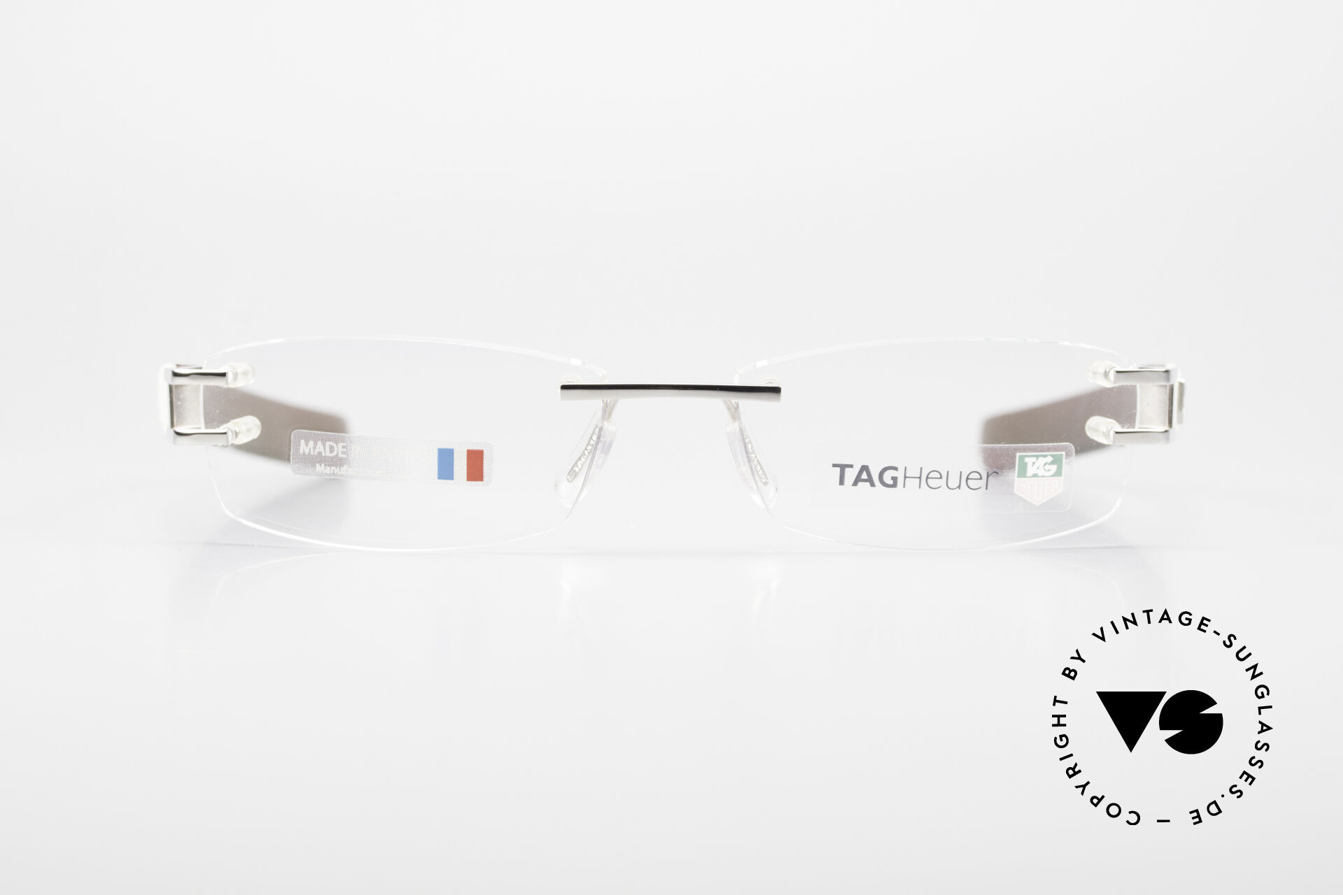 Glasses Tag Heuer L-Type 0116 Rimless Frame Leather Temples