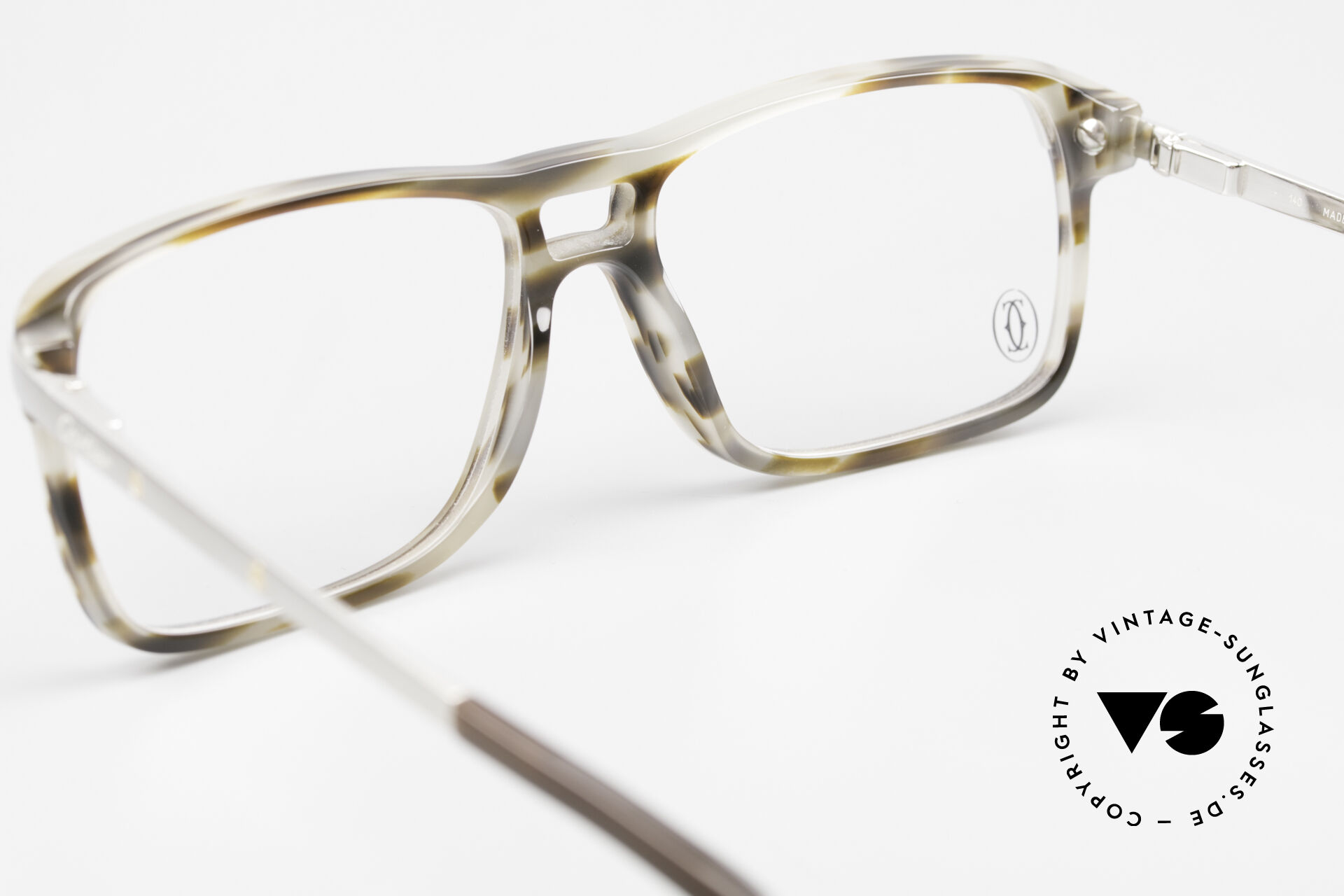 Glasses Cartier Eye Classics Men's Eyeglasses Platinum