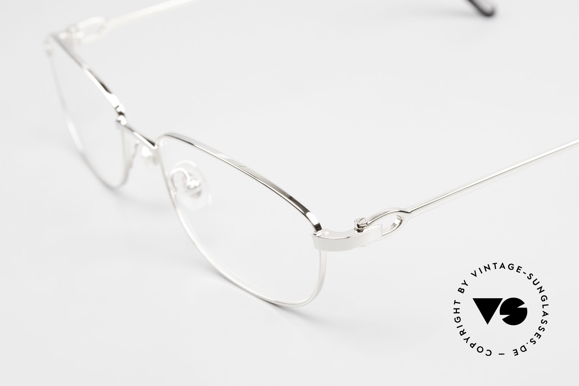 Glasses Cartier Whisper Shiny Platinum Frame Unisex