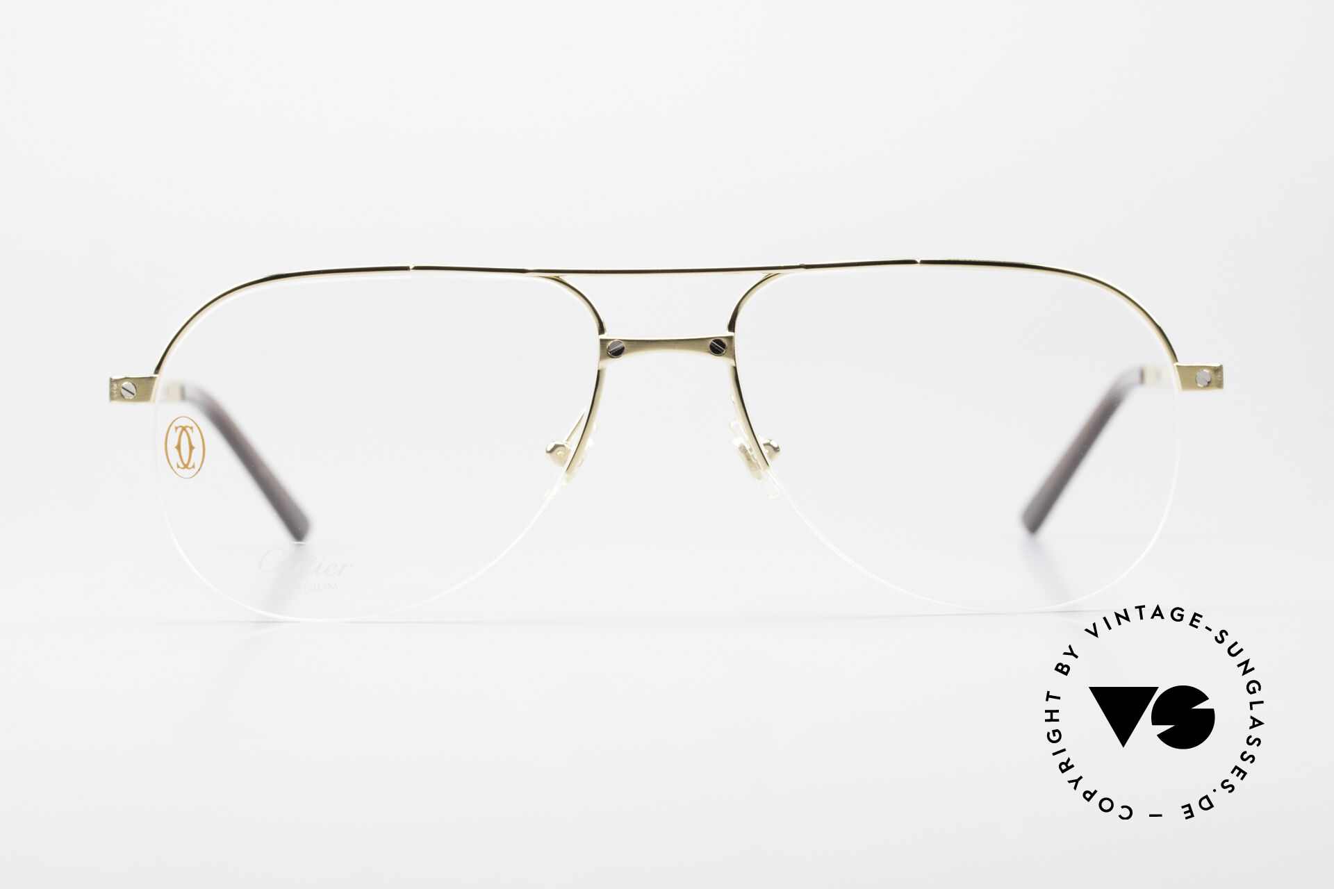 Glasses Cartier Santos De Cartier Titanium Specs Semi Rimless