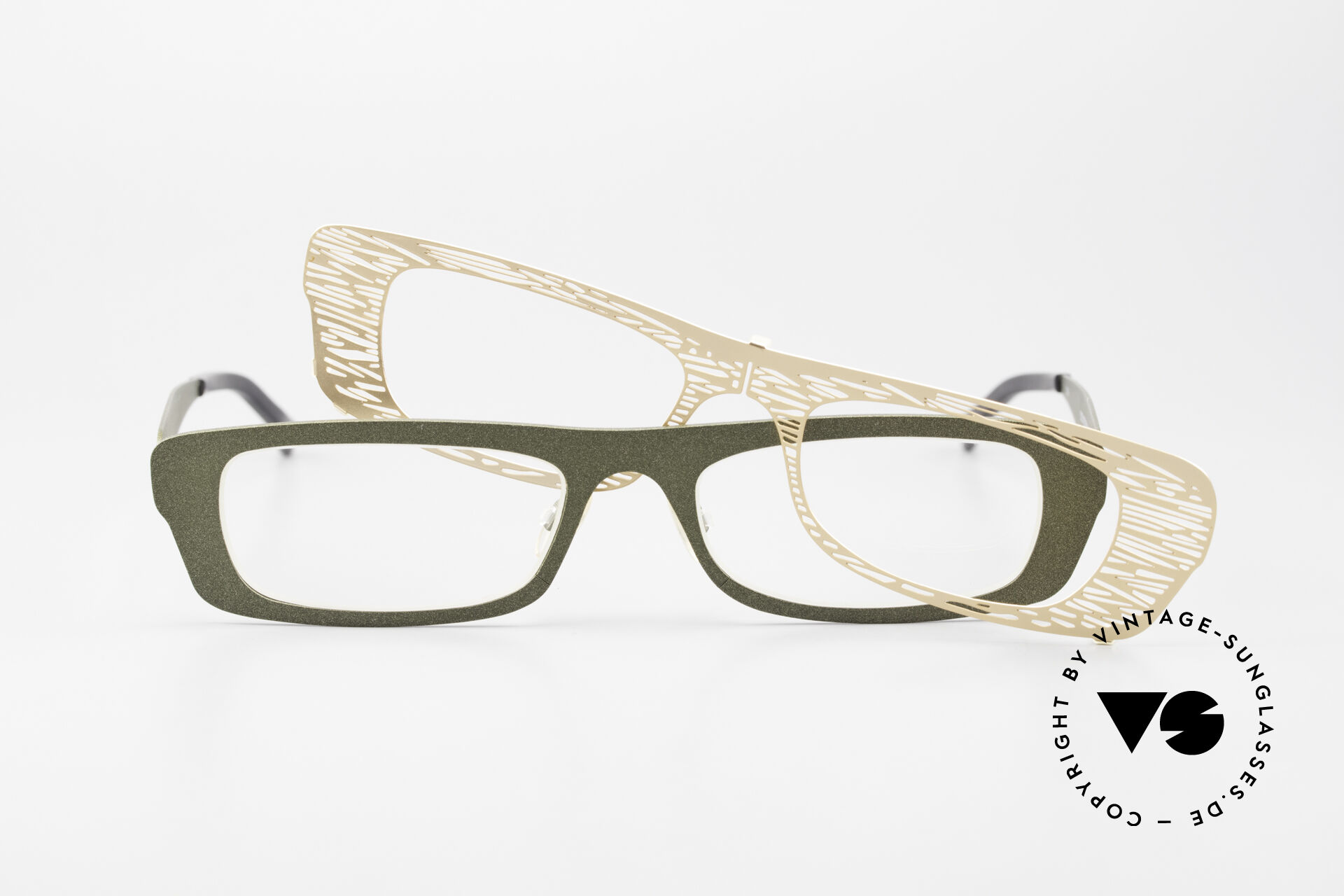 Glasses Theo Belgium Eye-Witness PJ Titan Frame Clip-On Front