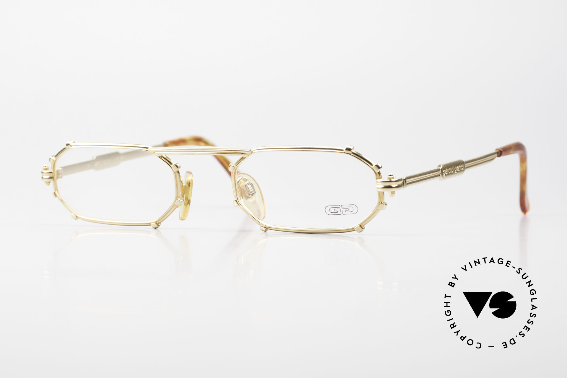 Glasses Gerald Genta Gold & Gold 02 24ct Vintage Specs Unisex