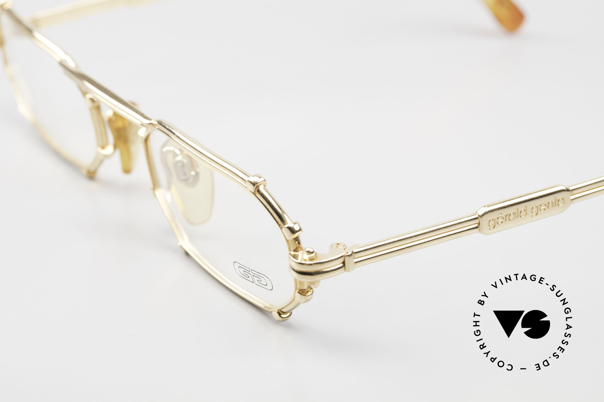 Glasses Gerald Genta Gold & Gold 02 24ct Vintage Specs Unisex