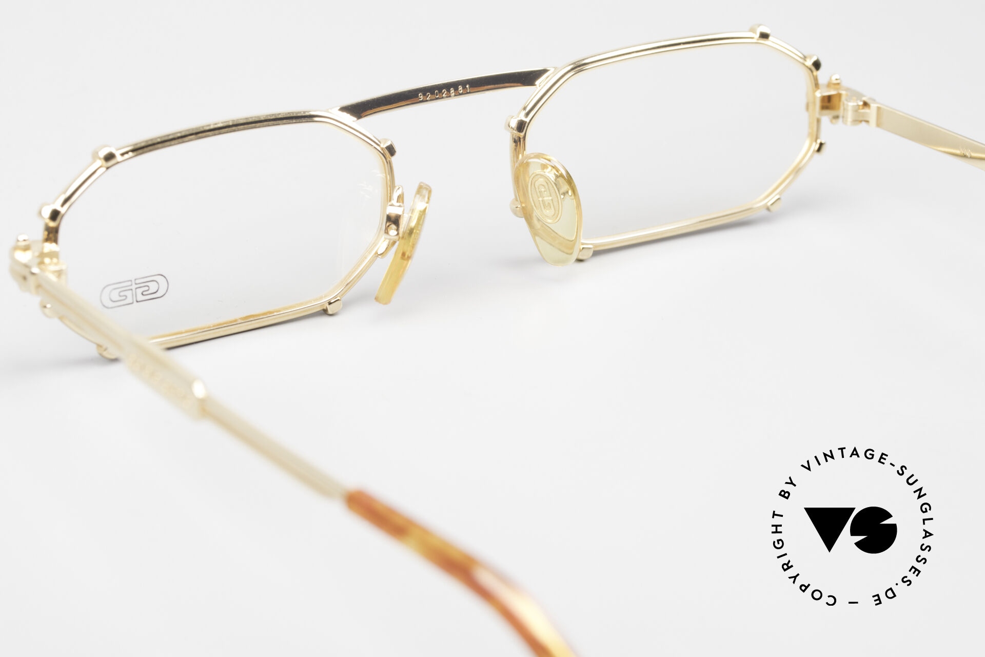 Glasses Gerald Genta Gold And Gold 02 24ct Vintage Specs Unisex