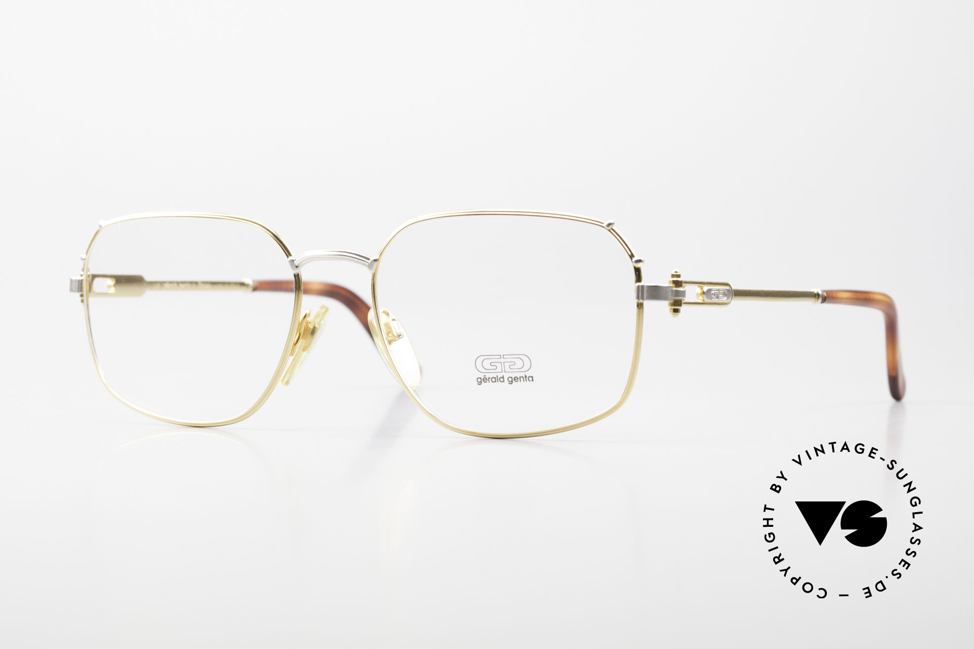 Glasses Gerald Genta Gold & Gold 08 90's Precious Metal Frame