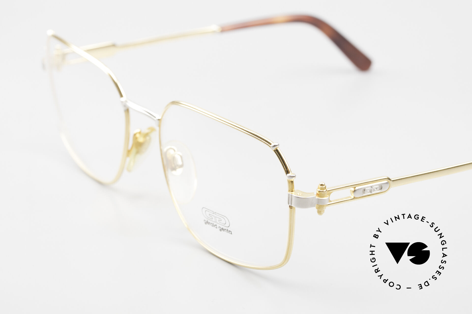 Glasses Gerald Genta Gold & Gold 08 90's Precious Metal Frame