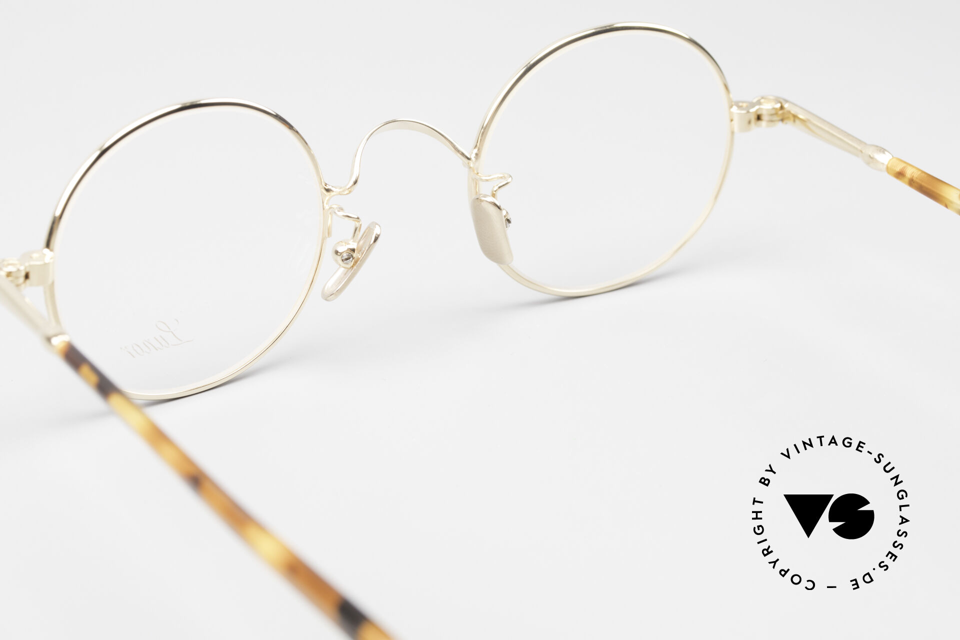 Glasses Lunor VA 110 Round Frame Gold Plated