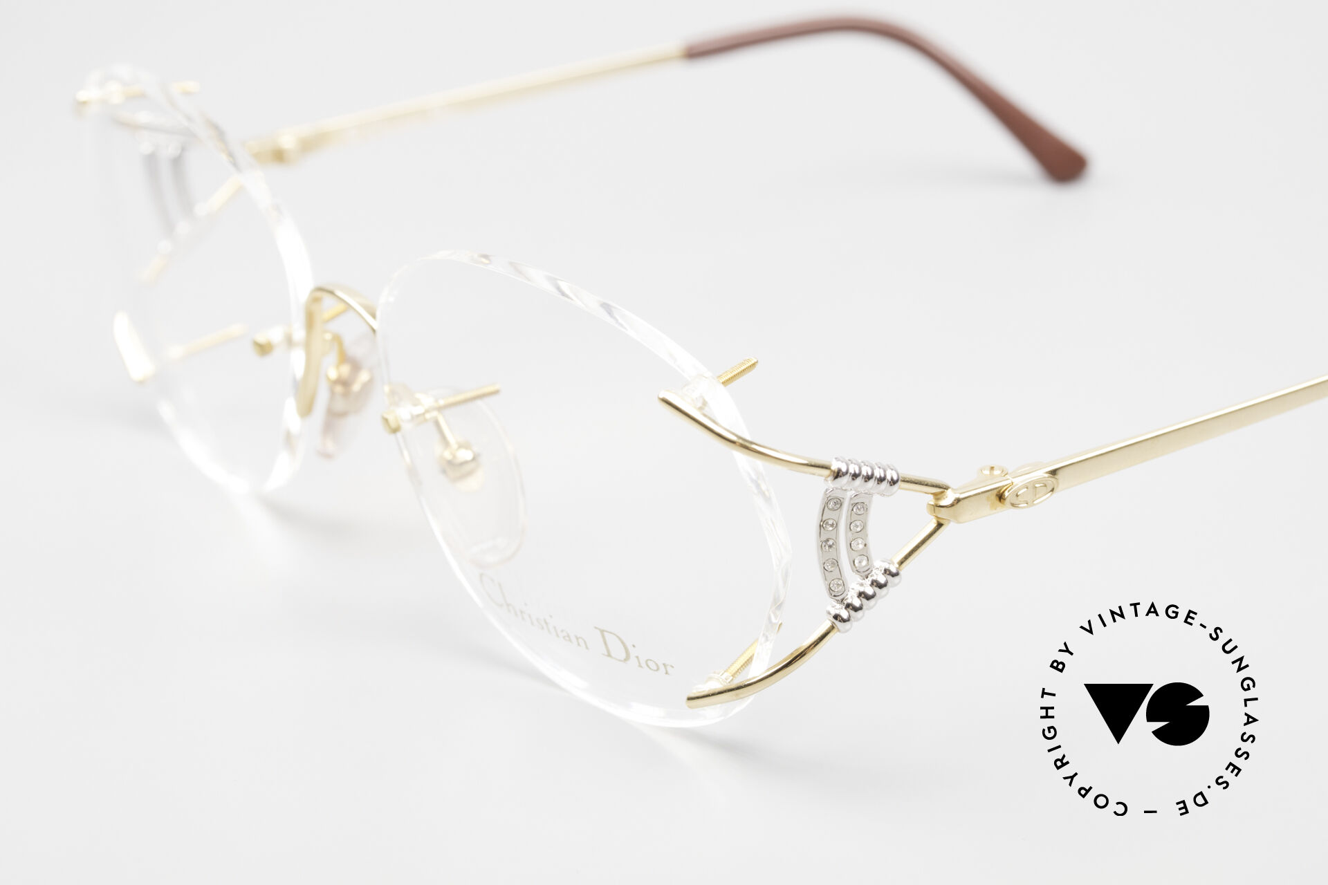 Glasses Christian Dior 2591 Rimless Frame From 1989