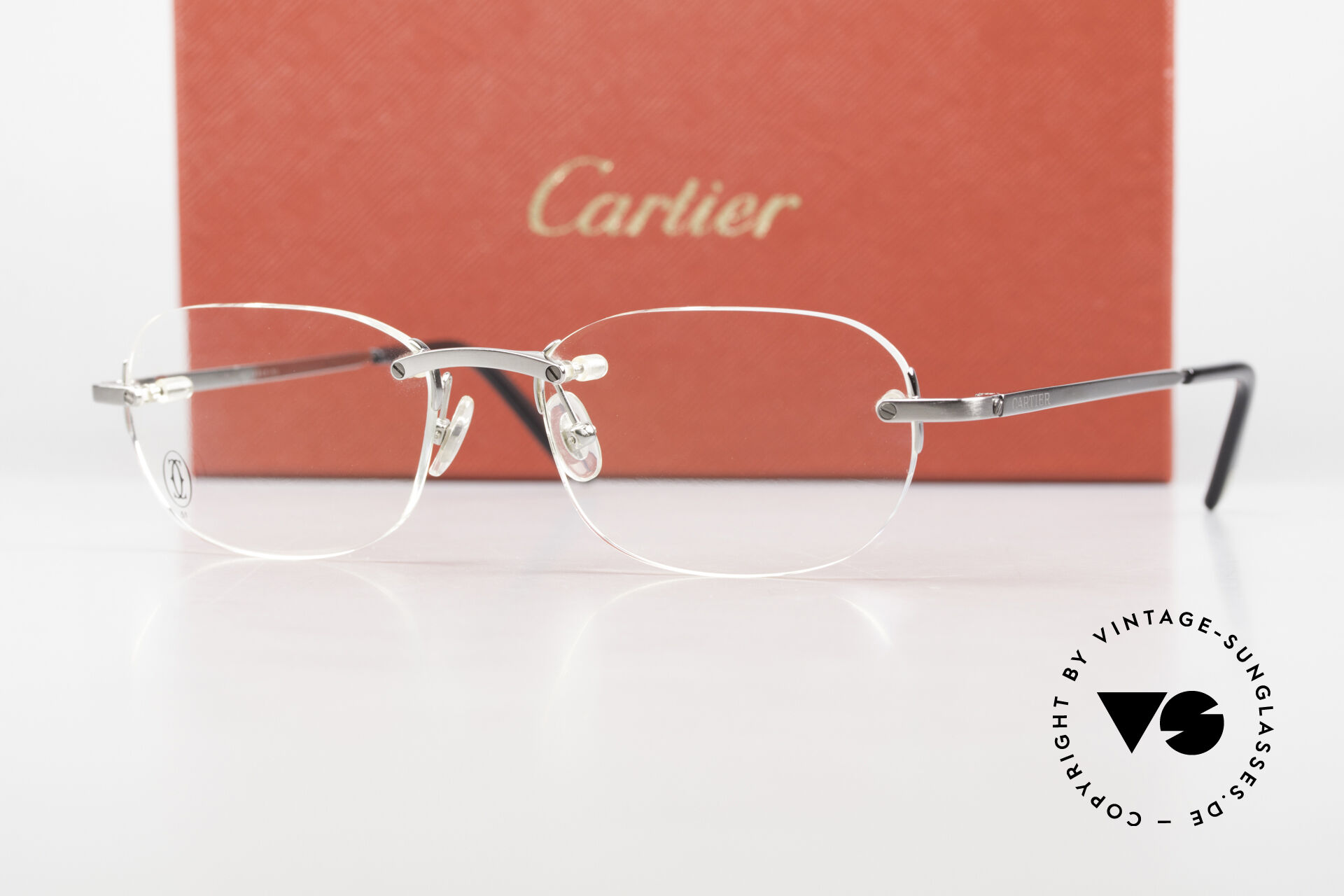 Glasses Cartier T-Eye Rimless Titanium Frame Rimless