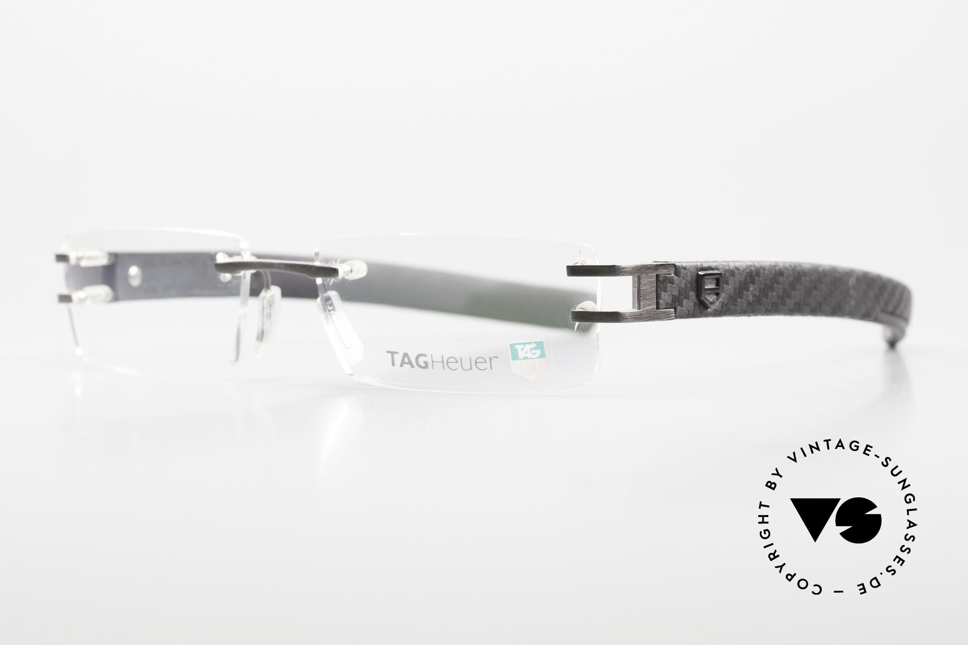 Glasses Tag Heuer L-Type 0112 Rimless Frame Leather Temples