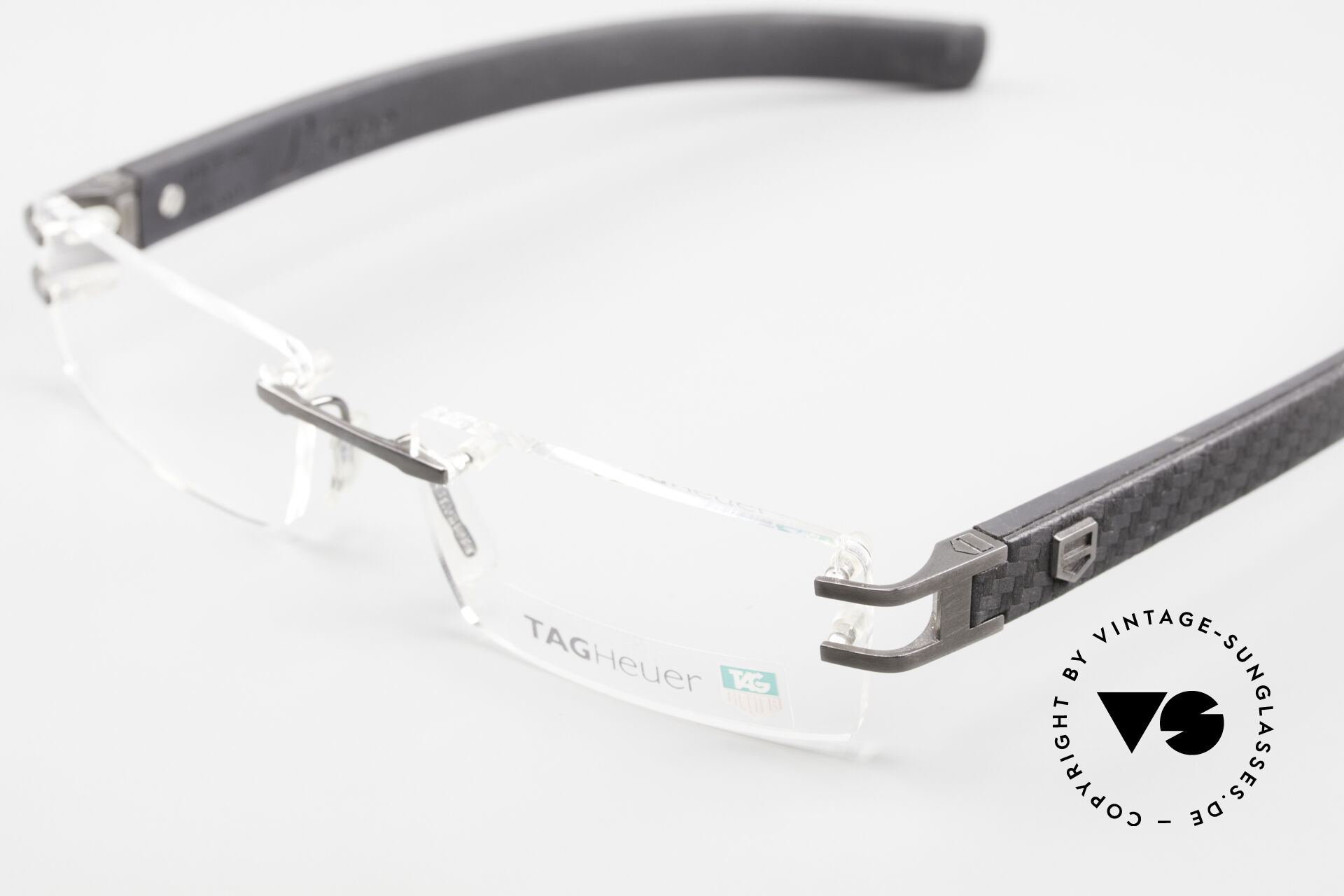 Glasses Tag Heuer L-Type 0112 Rimless Frame Leather Temples