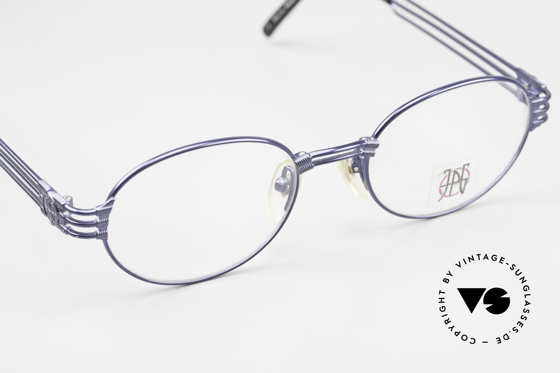 Glasses Jean Paul Gaultier 57-5107 90's Frame Blue Metallic