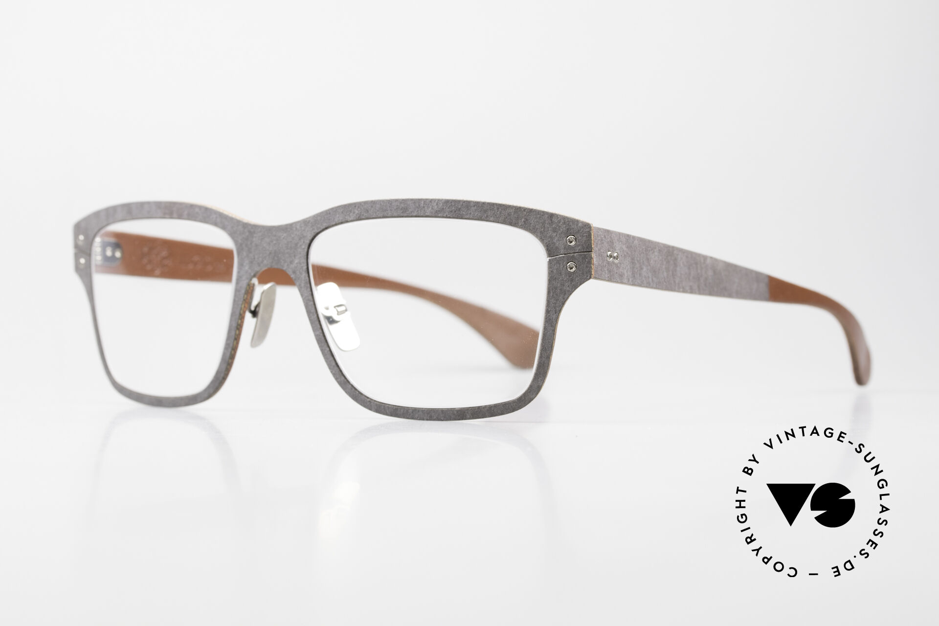 Glasses Lucas de Stael Stratus Thin 12 Frame With Leather Cover