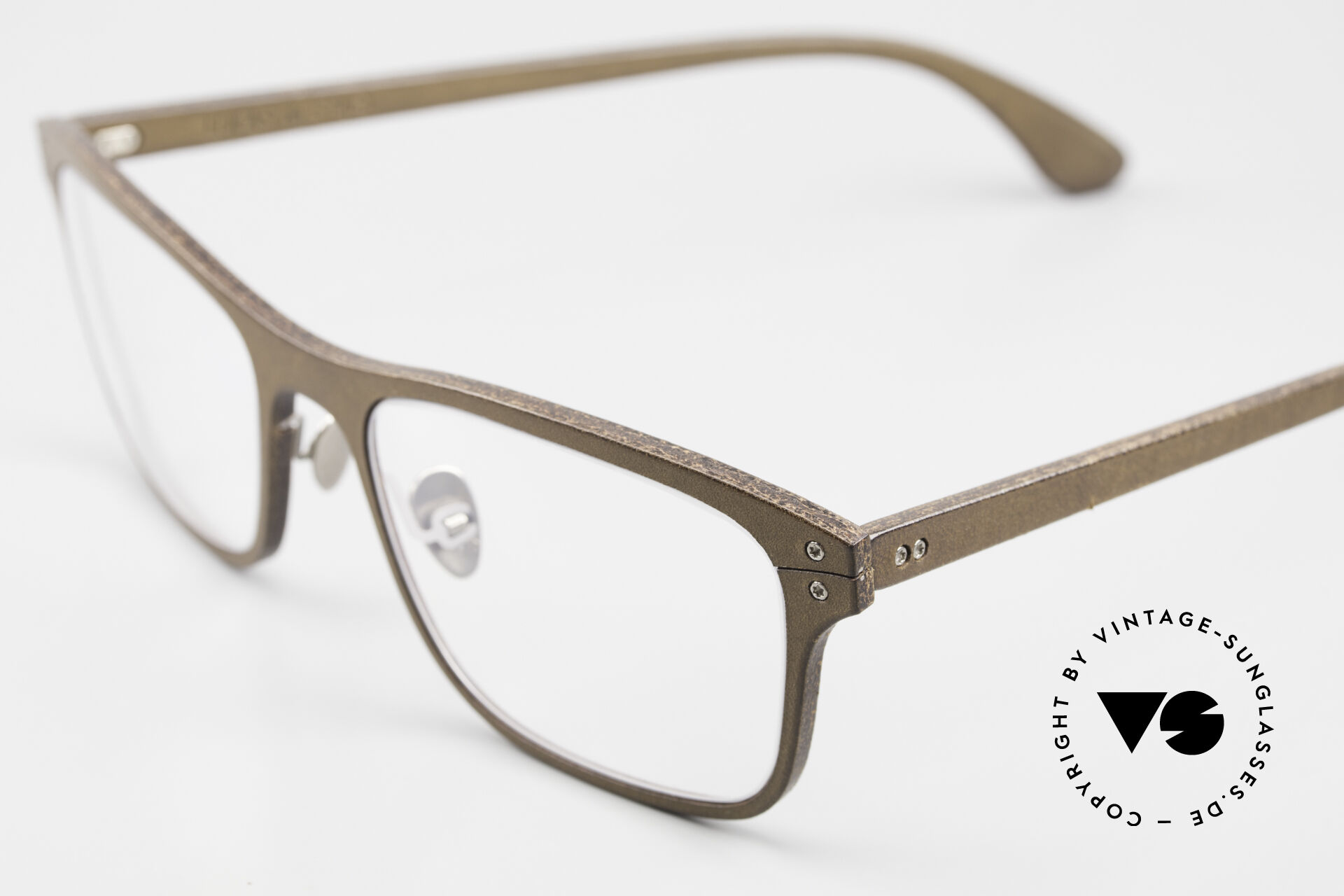 Glasses Lucas de Stael Minotaure Thin 02 Genuine Cow Leather Frame