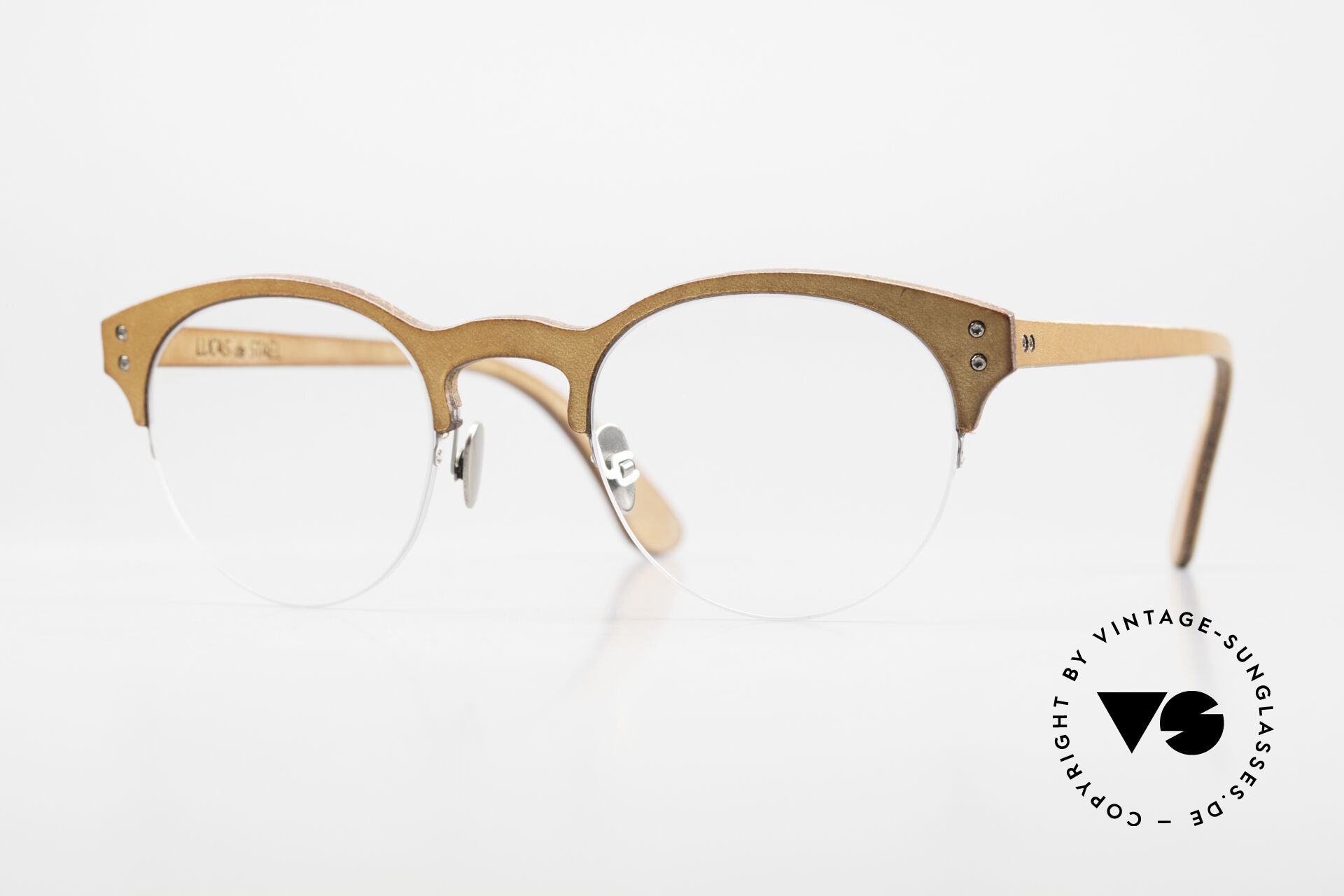 Glasses Lucas de Stael Minotaure Thin 11 Leather Covered Nylor Frame