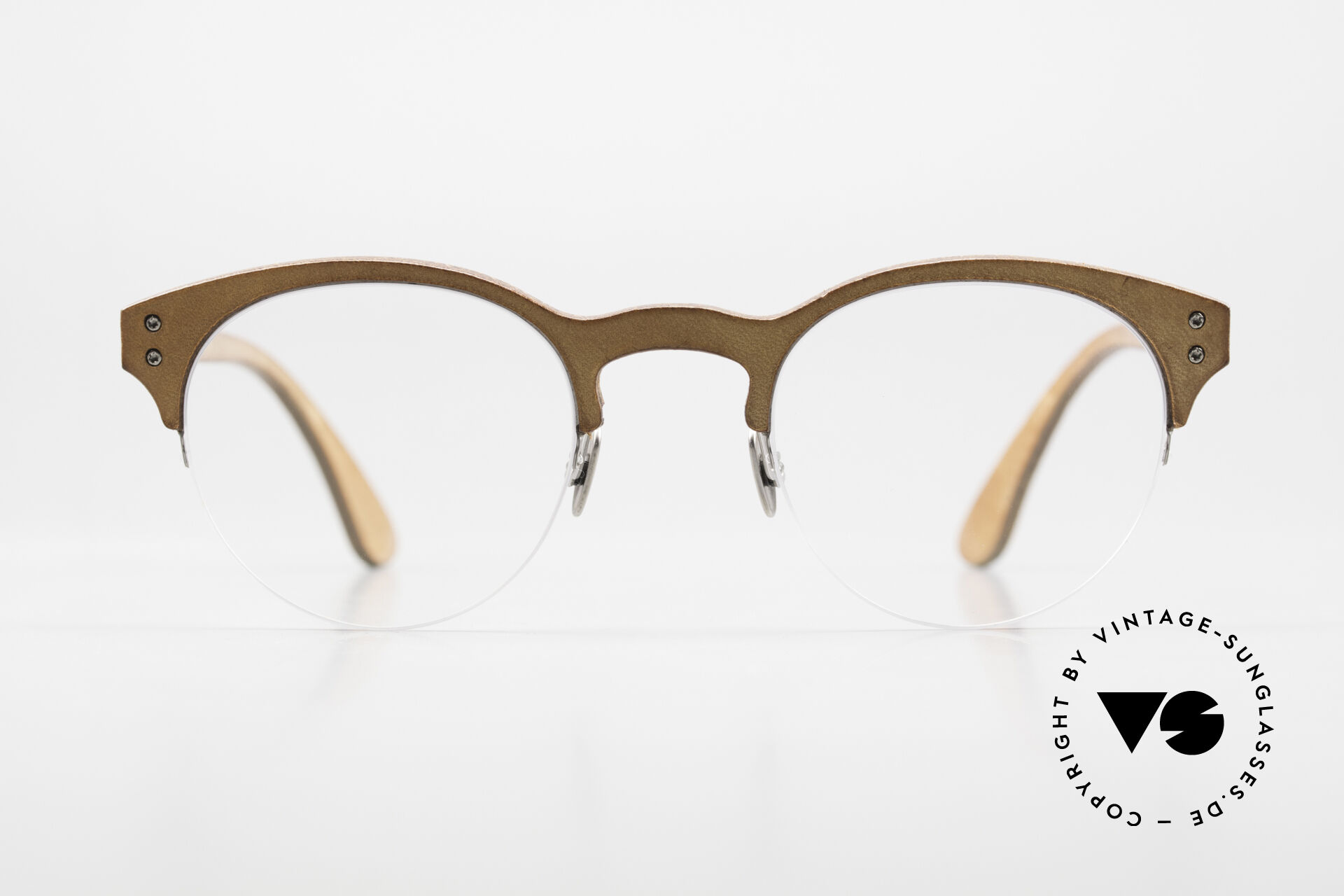 Glasses Lucas de Stael Minotaure Thin 11 Leather Covered Nylor Frame