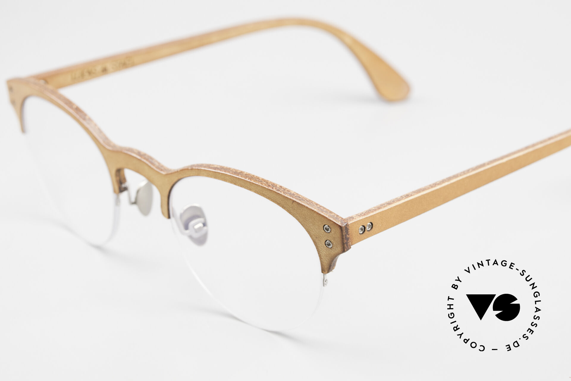 Glasses Lucas de Stael Minotaure Thin 11 Leather Covered Nylor Frame