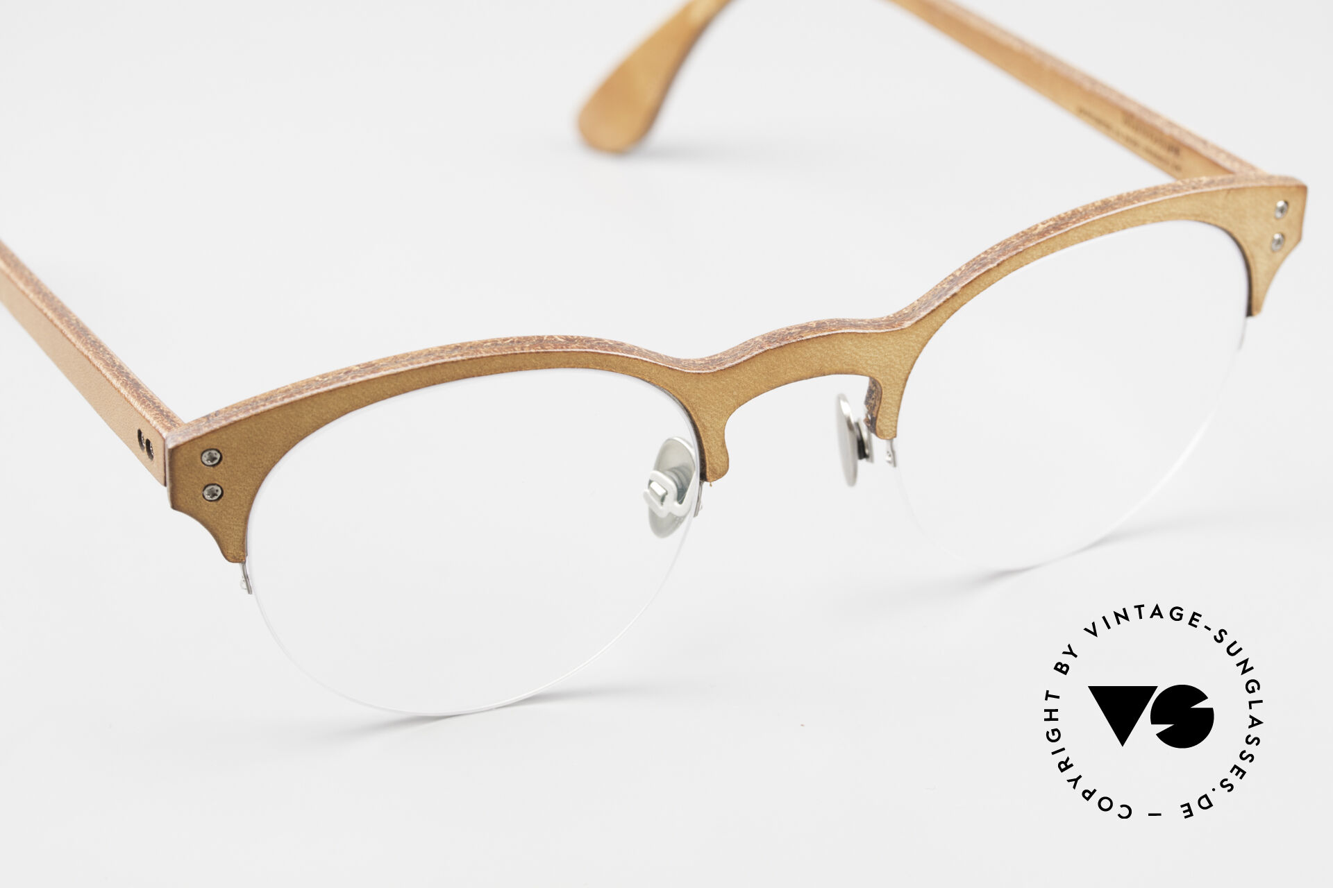 Glasses Lucas de Stael Minotaure Thin 11 Leather Covered Nylor Frame