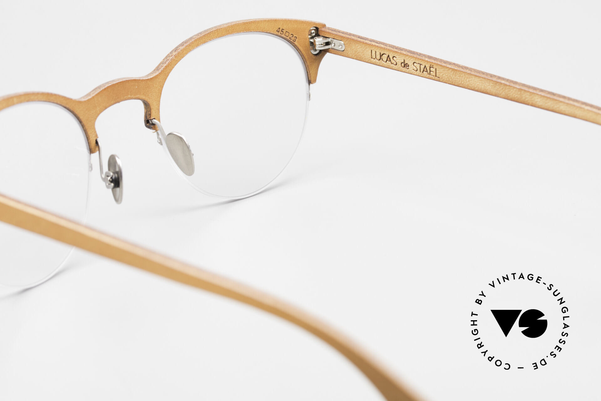 Glasses Lucas de Stael Minotaure Thin 11 Leather Covered Nylor Frame