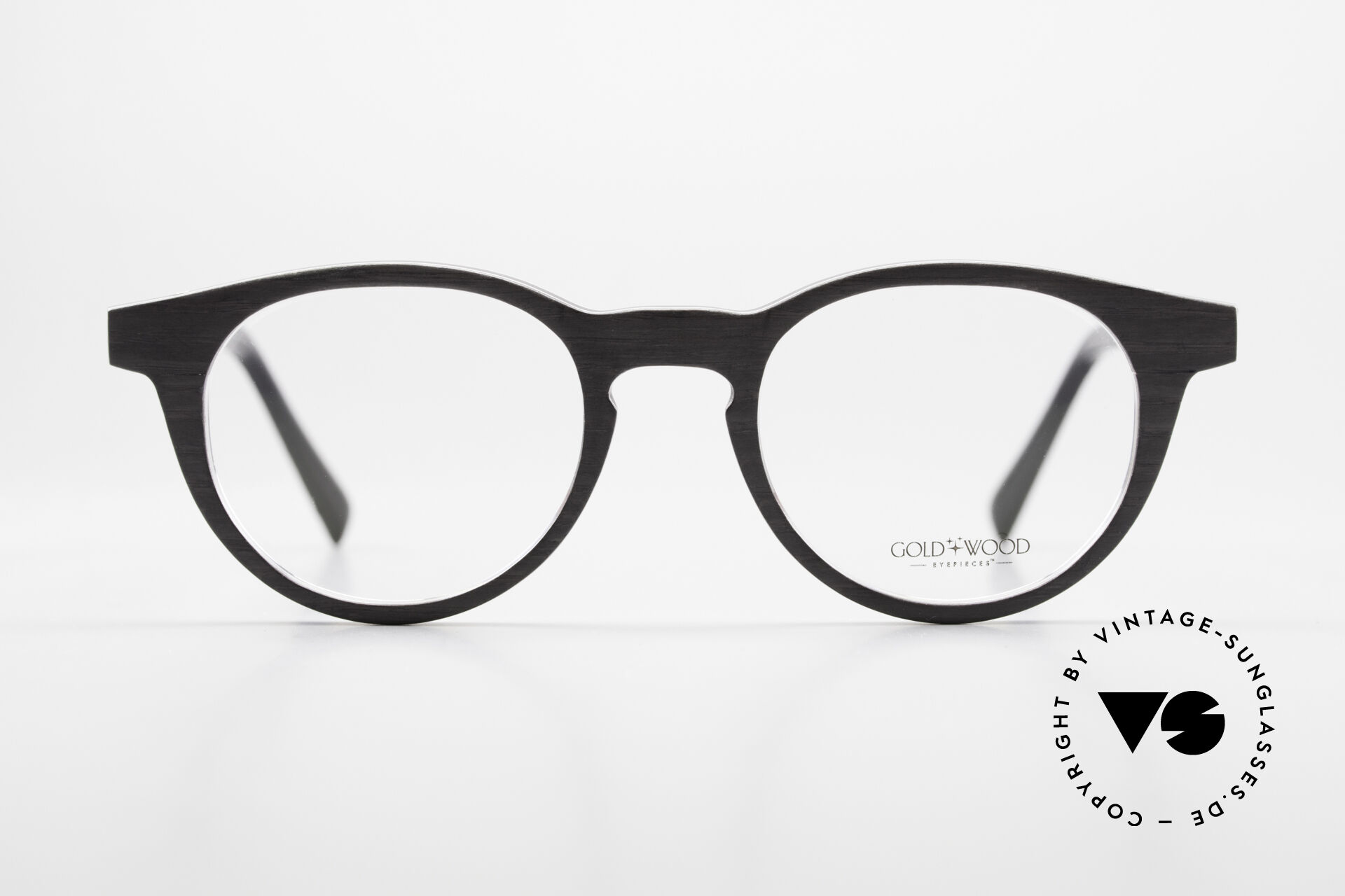 Glasses Gold & Wood Sirius 01 Luxury Frame Panto Design