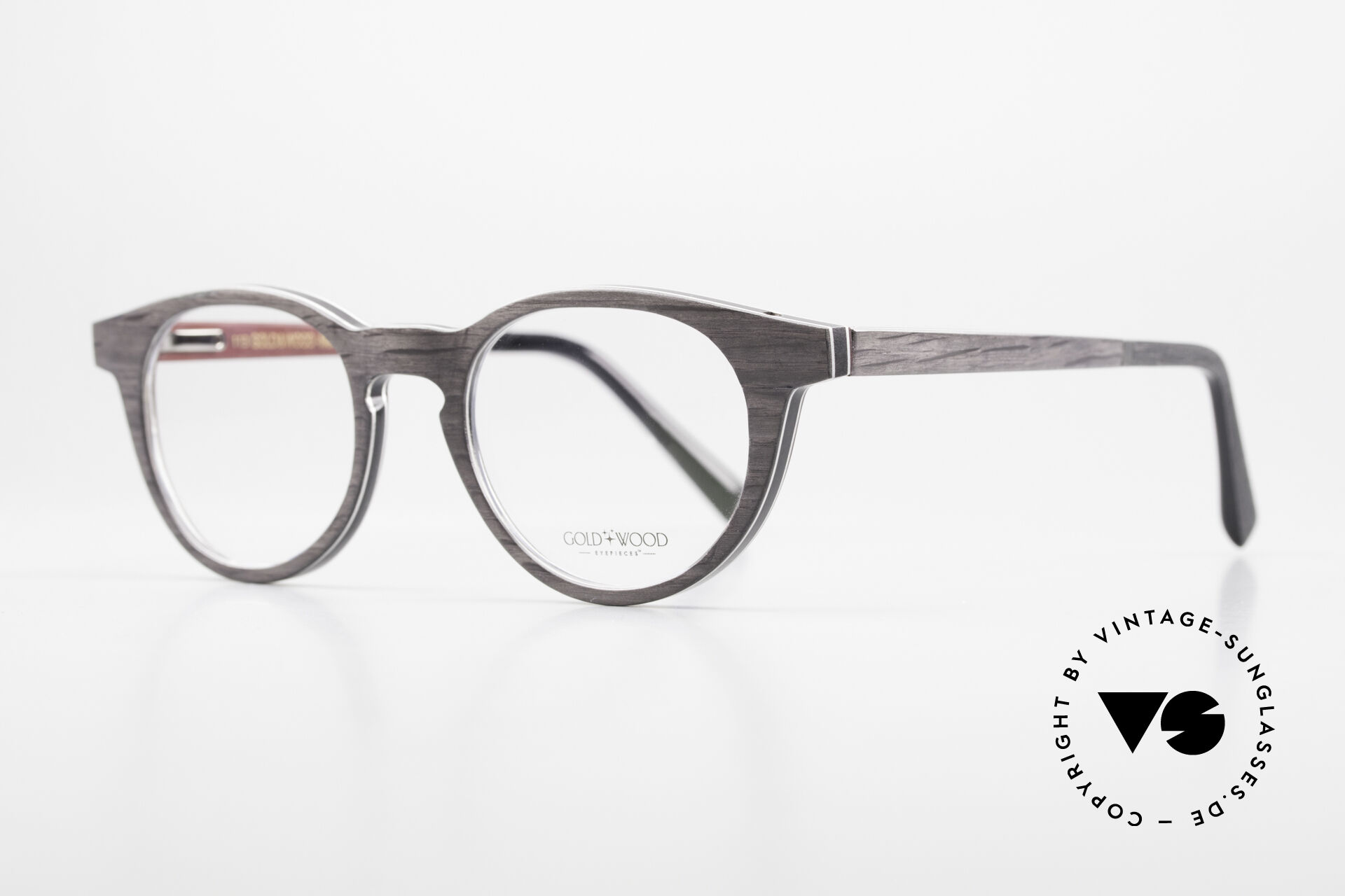 Glasses Gold & Wood Sirius 01 Luxury Frame Panto Design
