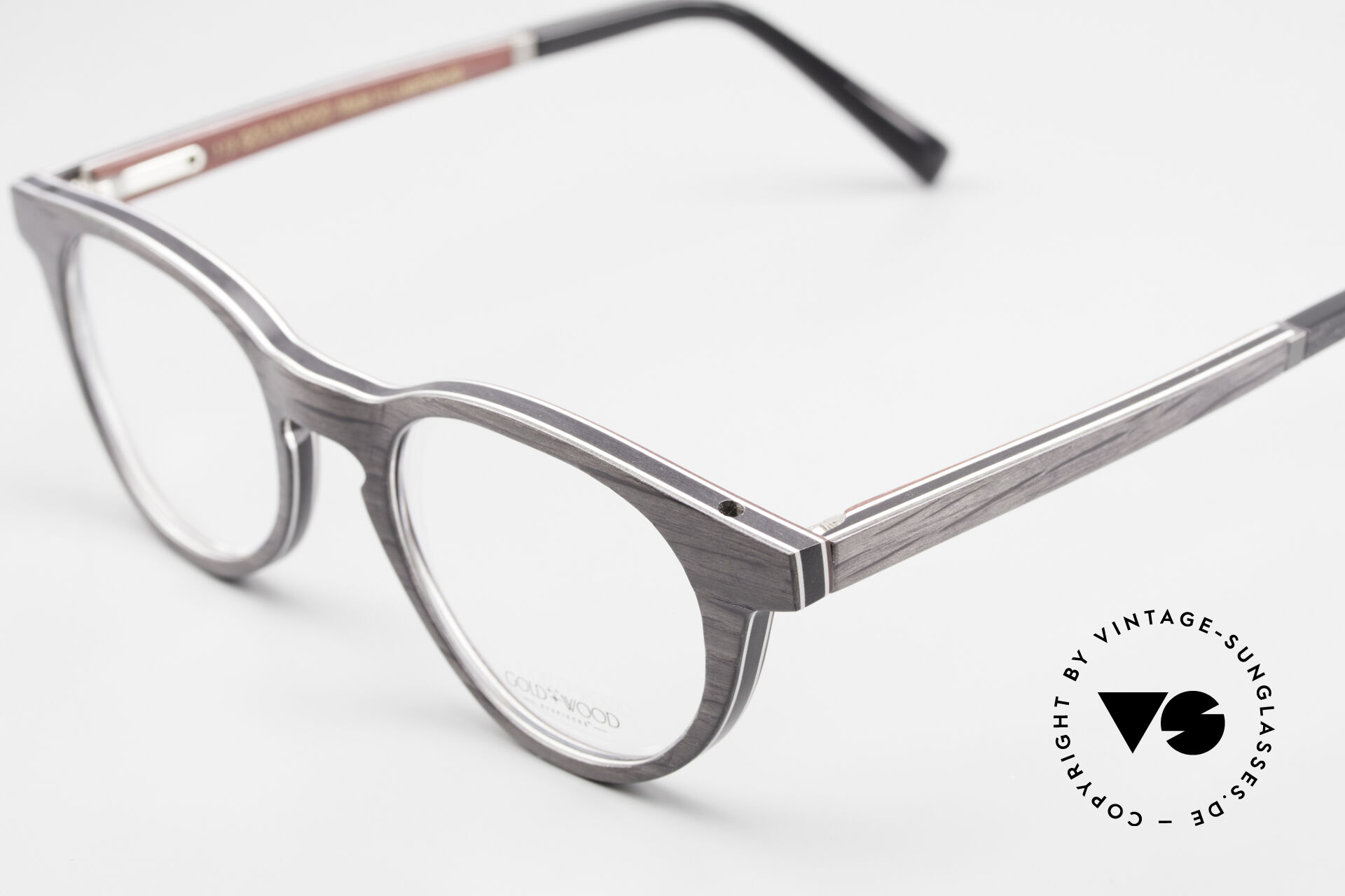 Glasses Gold & Wood Sirius 01 Luxury Frame Panto Design