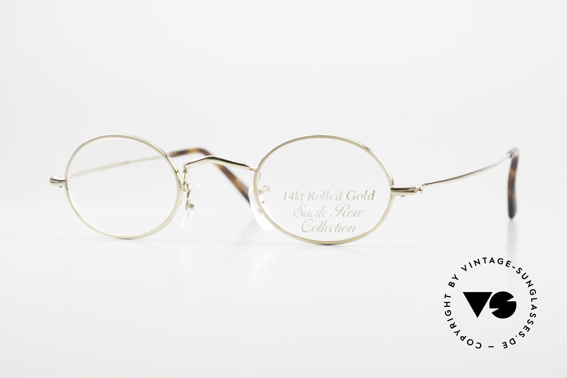 Glasses Savile Row Oval 38/24 14kt Rolled Gold Frame