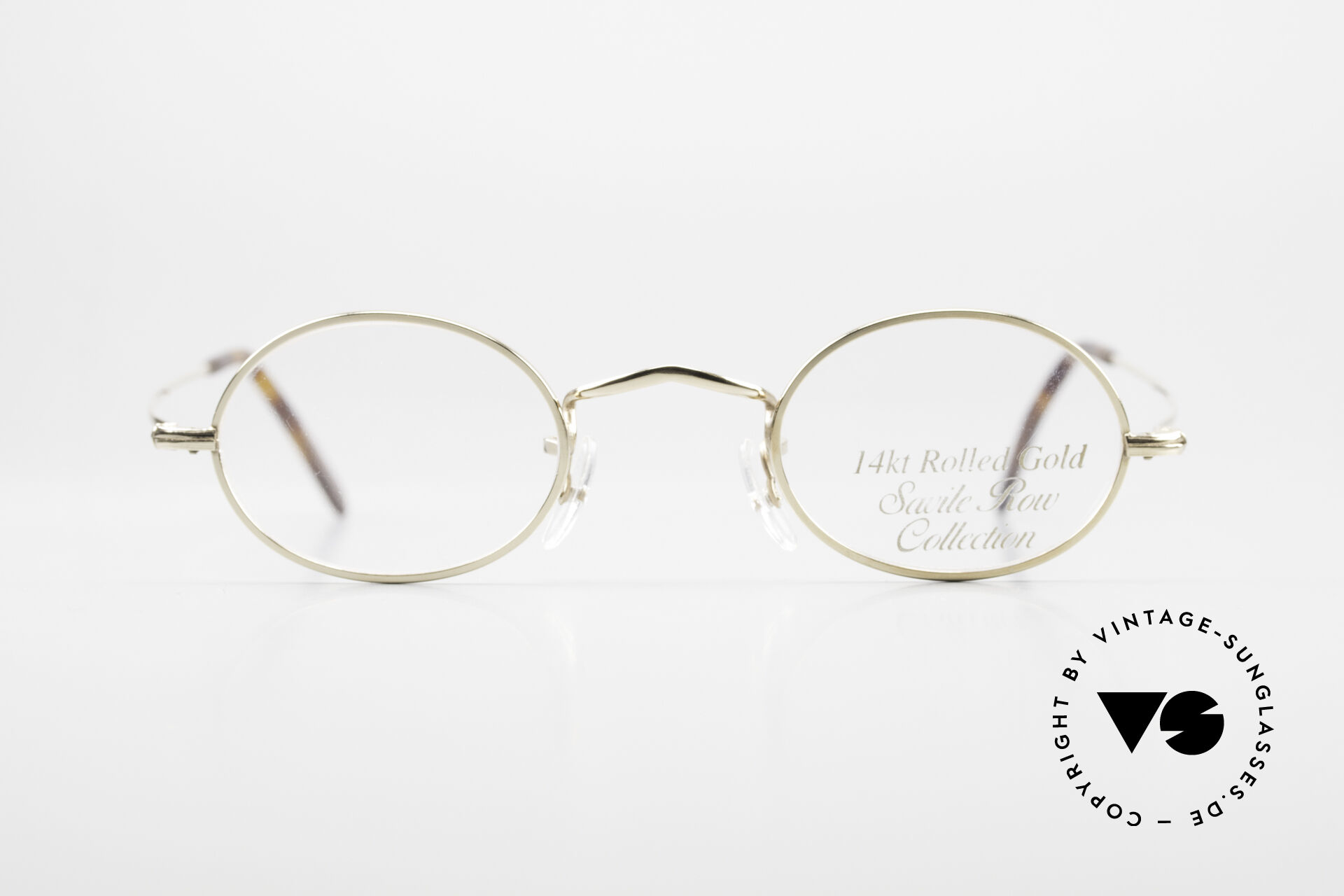Glasses Savile Row Oval 38/24 14kt Rolled Gold Frame
