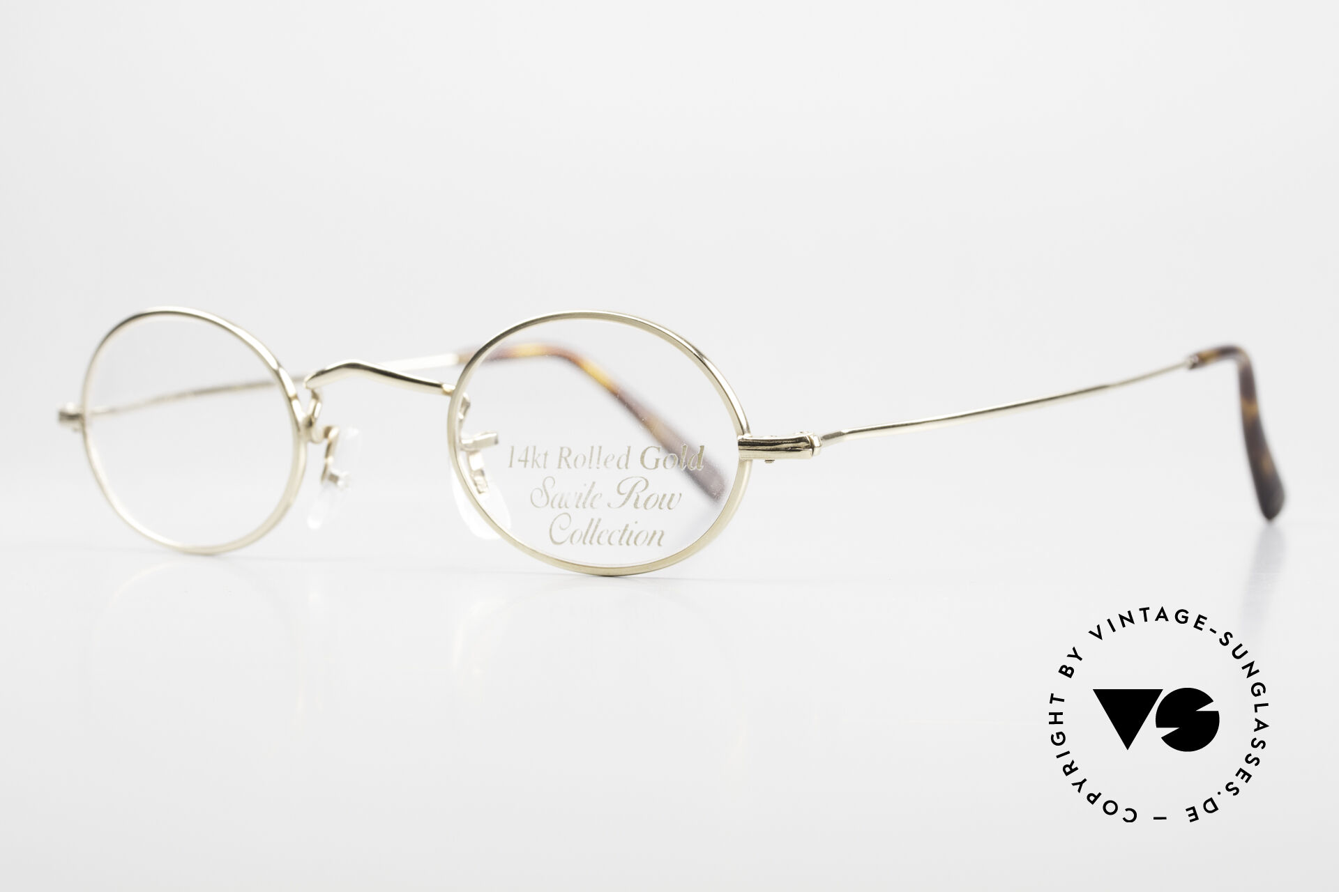 Glasses Savile Row Oval 38/24 14kt Rolled Gold Frame
