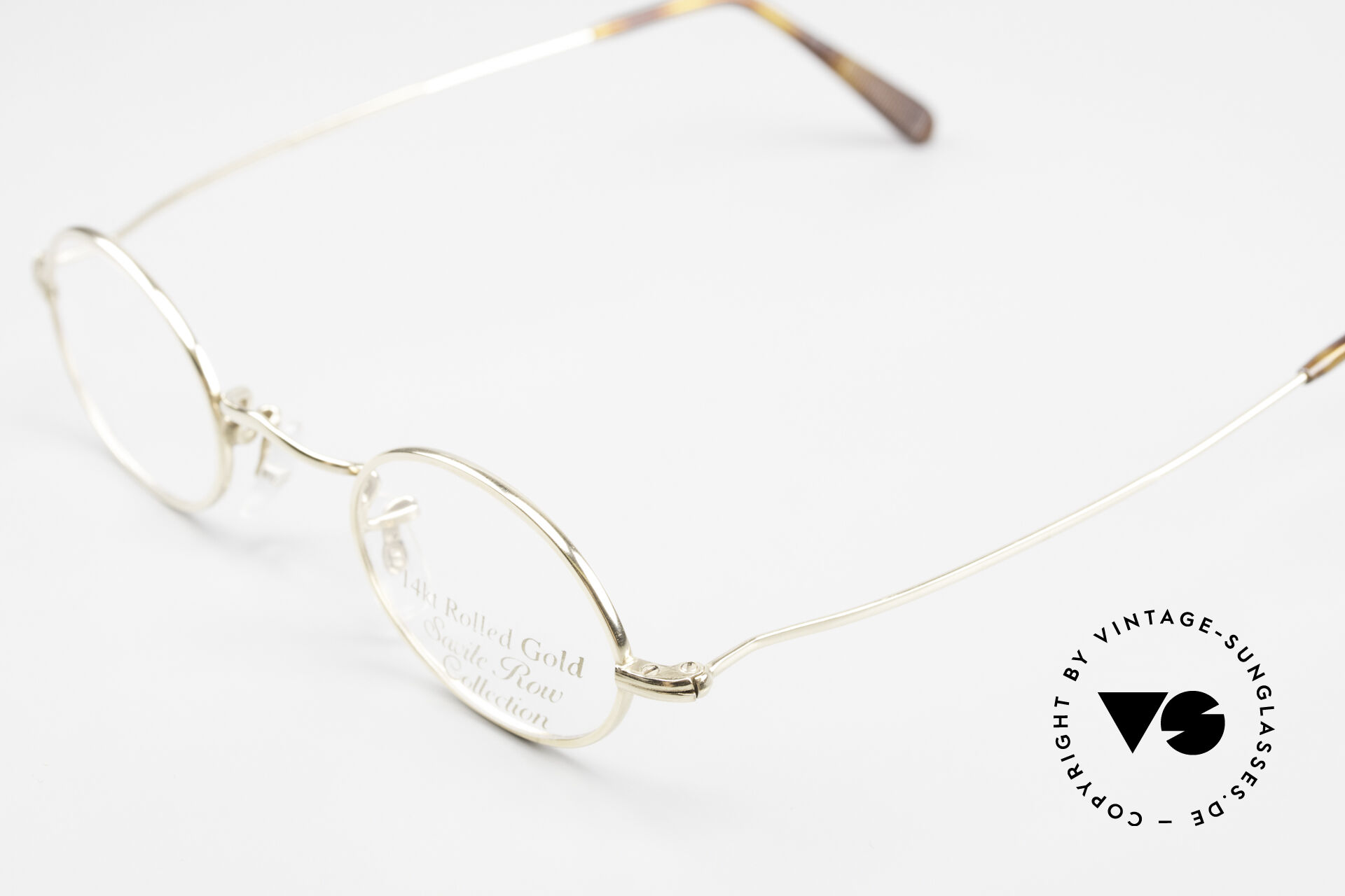 Glasses Savile Row Oval 38/24 14kt Rolled Gold Frame