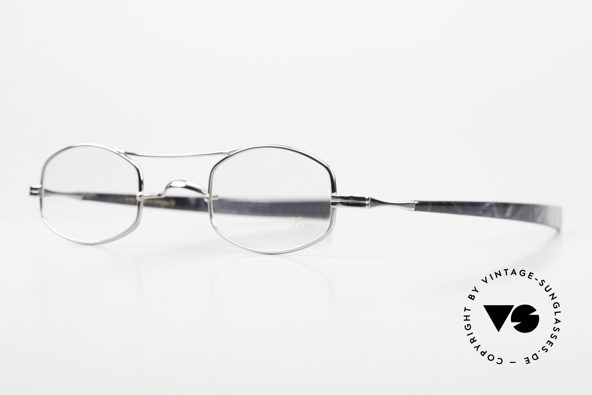 Glasses Lunor II A 16 Platinum-Plated 90s Frame