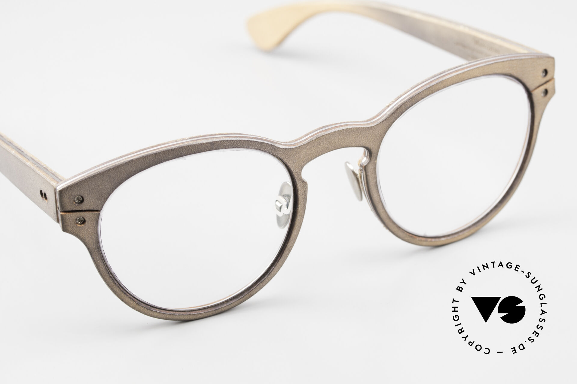 Glasses Lucas de Stael Minotaure Ray 03 Leather Frame Panto Style