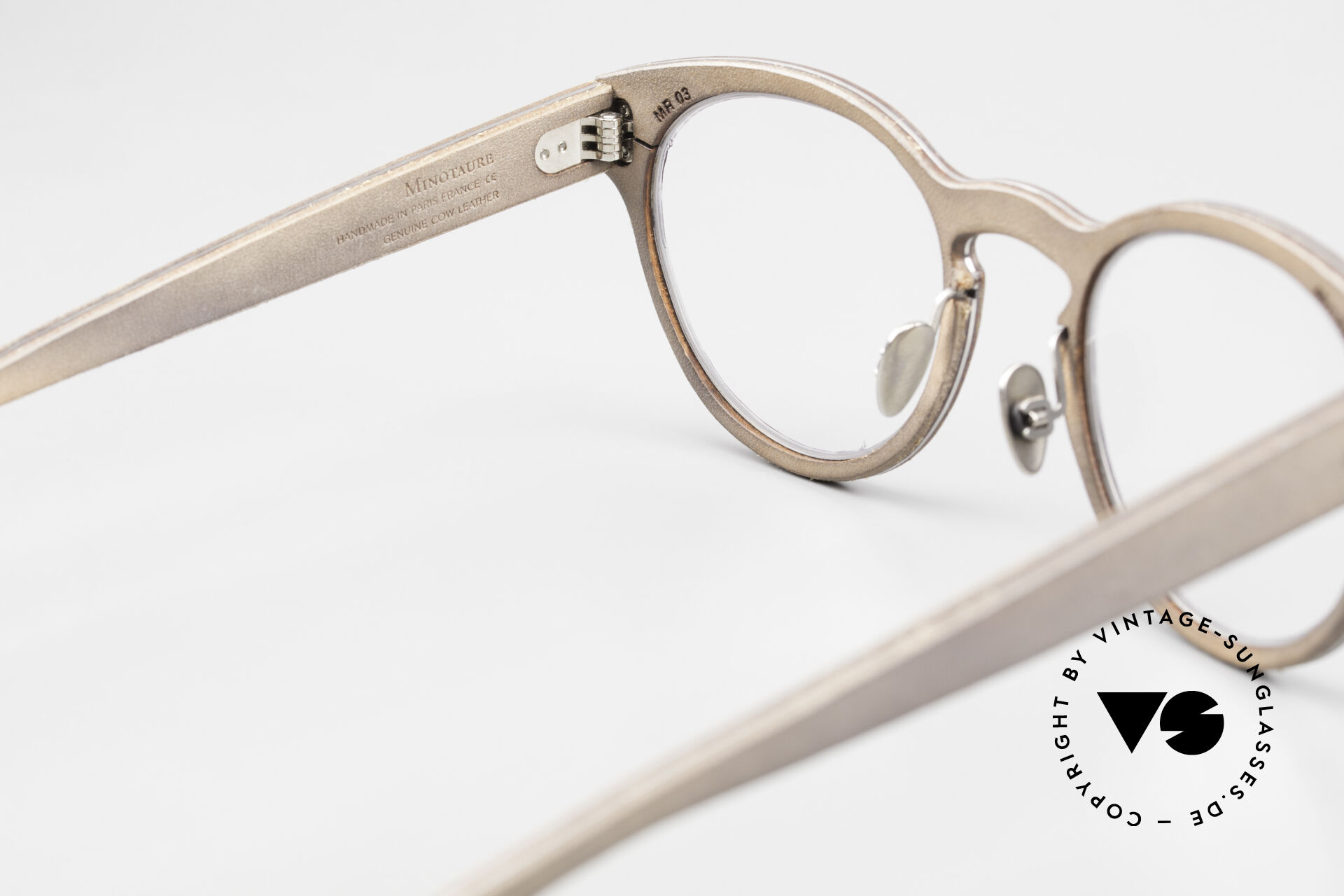 Glasses Lucas de Stael Minotaure Ray 03 Leather Frame Panto Style