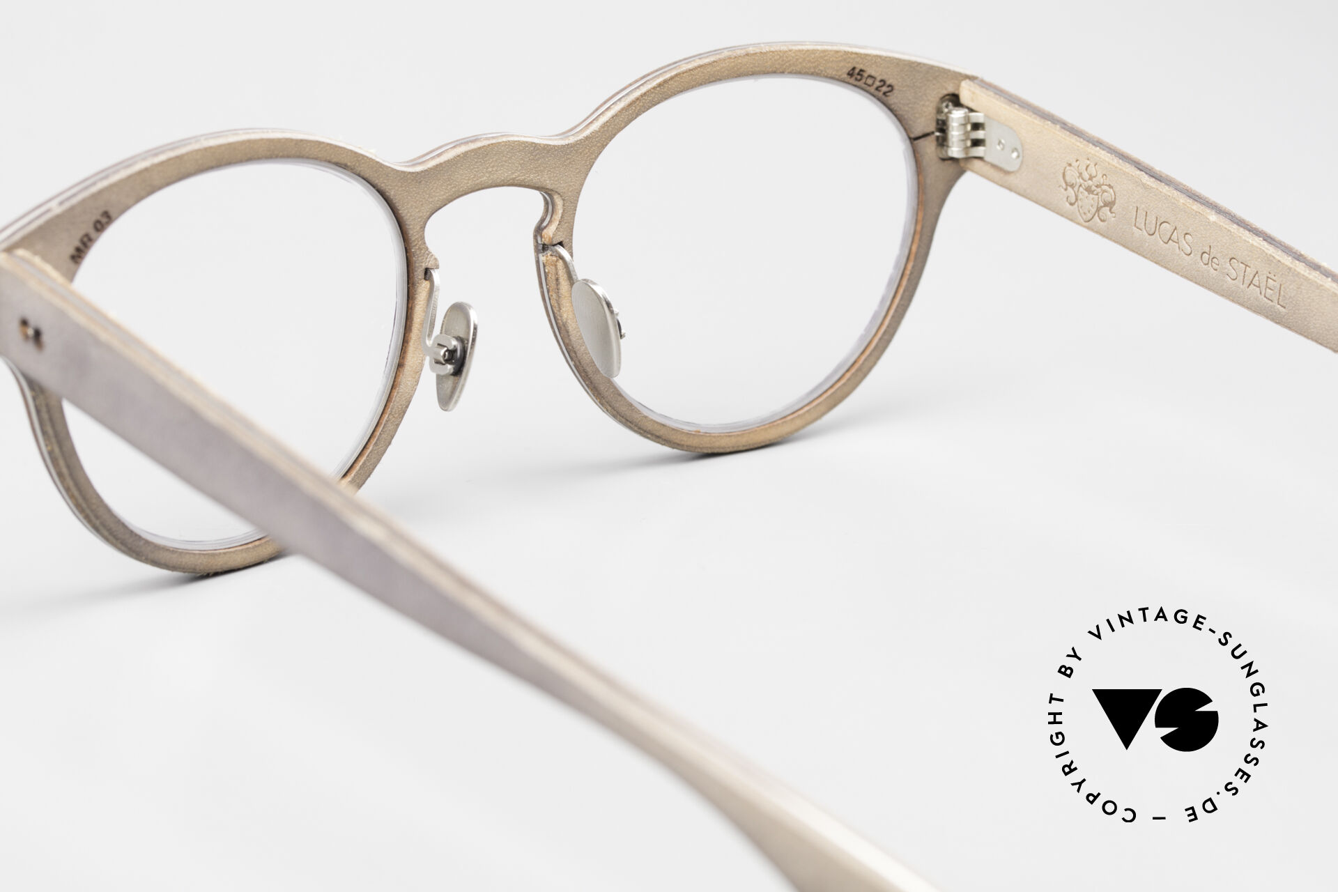 Glasses Lucas de Stael Minotaure Ray 03 Leather Frame Panto Style