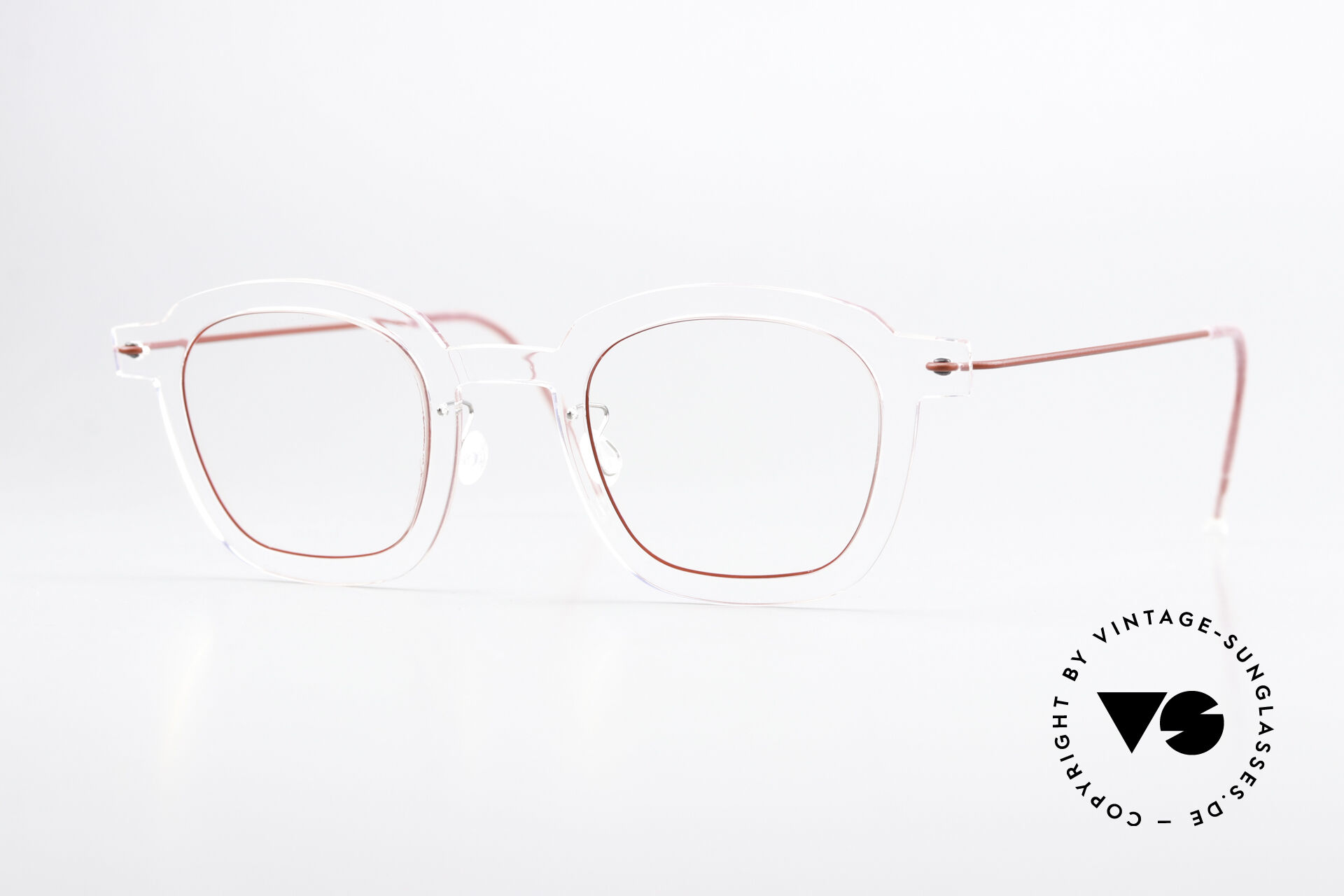 Glasses Lindberg 6587 NOW Frame Crystal Clear With Red