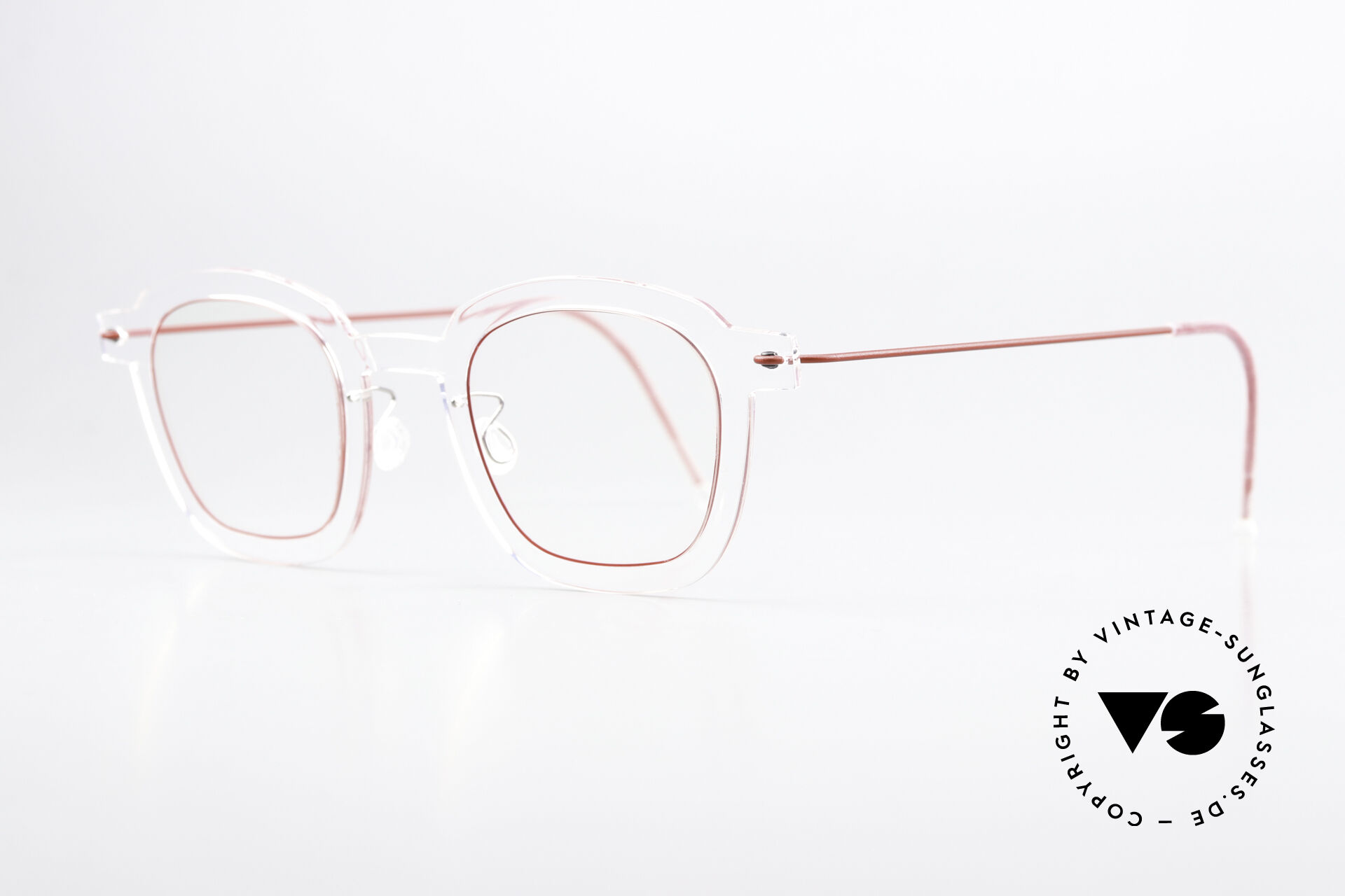 Glasses Lindberg 6587 NOW Frame Crystal Clear With Red