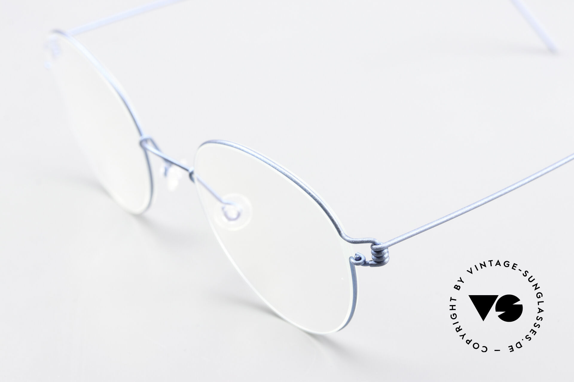 Glasses Lindberg Bo Air Titan Rim Blue Panto Glasses Titan