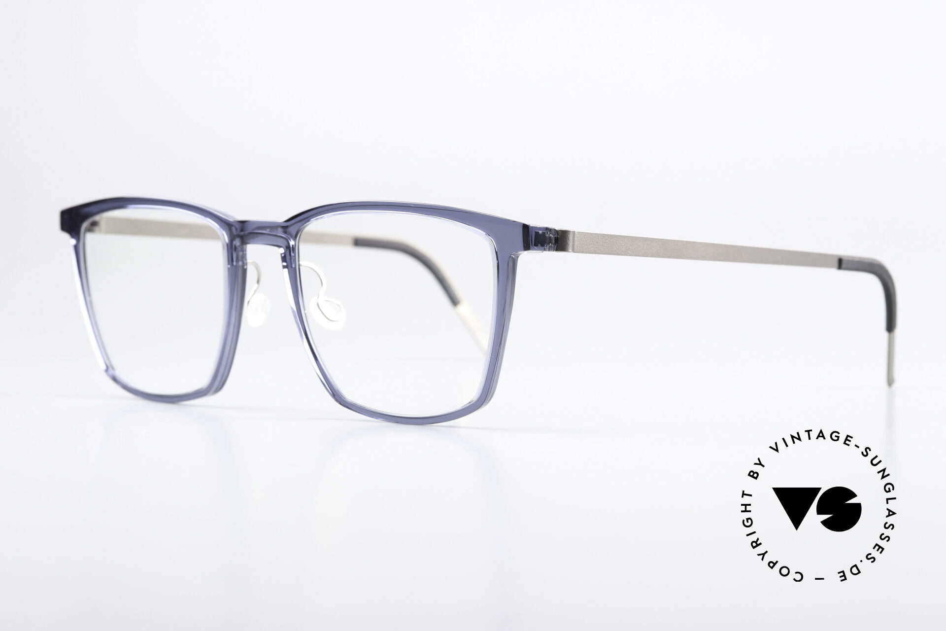 Glasses Lindberg 1260 54 Acetanium Large Vintage Frame Blue