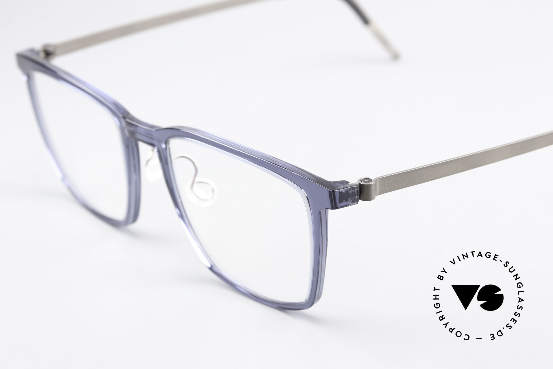 Glasses Lindberg 1260 54 Acetanium Large Vintage Frame Blue