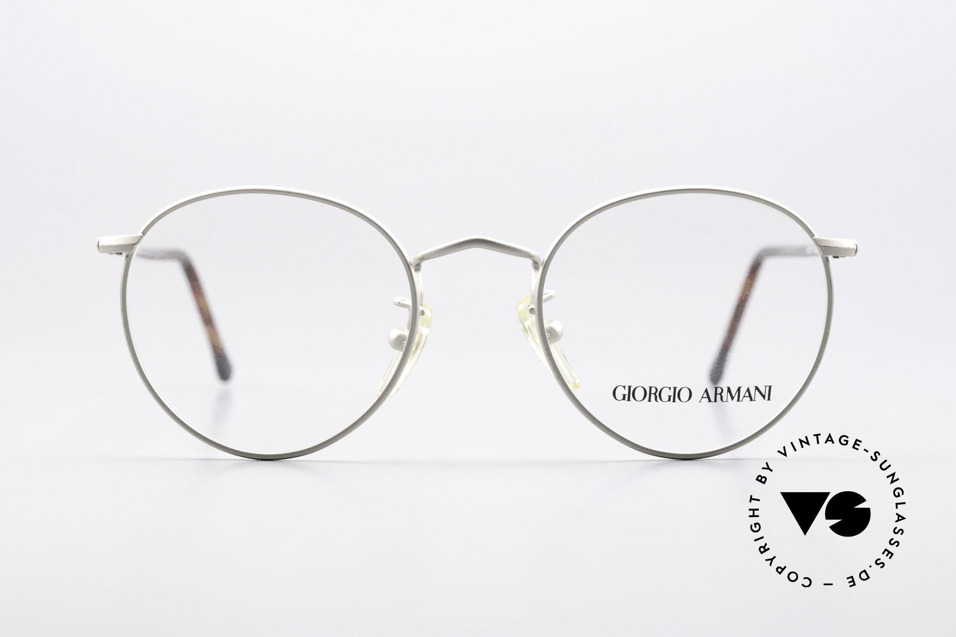 Glasses Giorgio Armani 138 Panto Specs Silver Tortoise