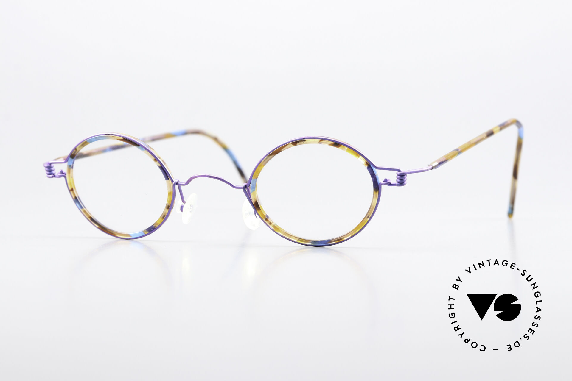 Glasses Lindberg Corona Air Titan Rim Round Titanium Frame 90's