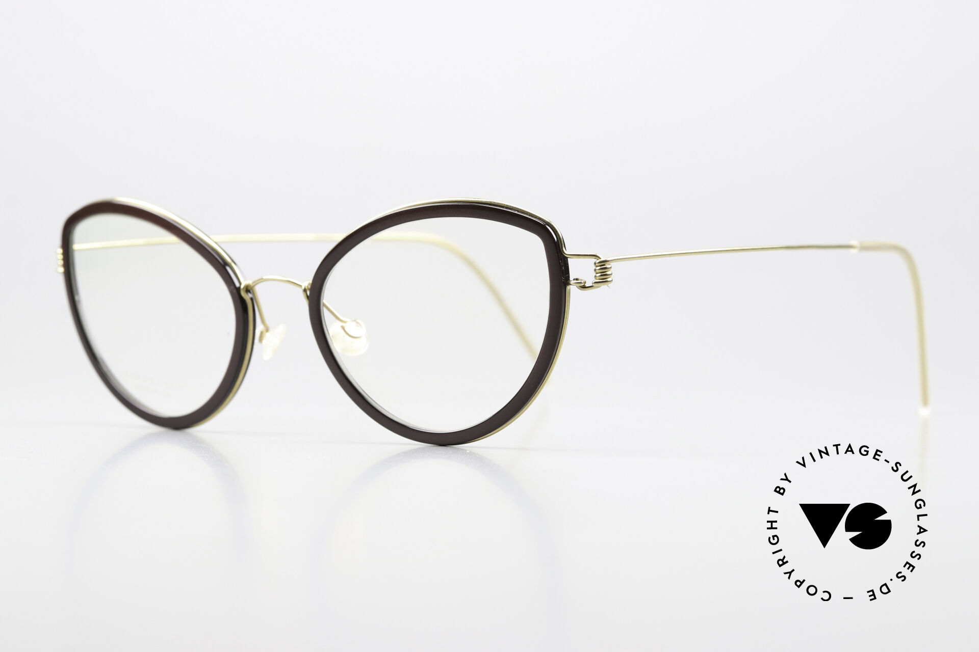 Glasses Lindberg Katrine Air Titan Rim Ladies Frame Cateye Style