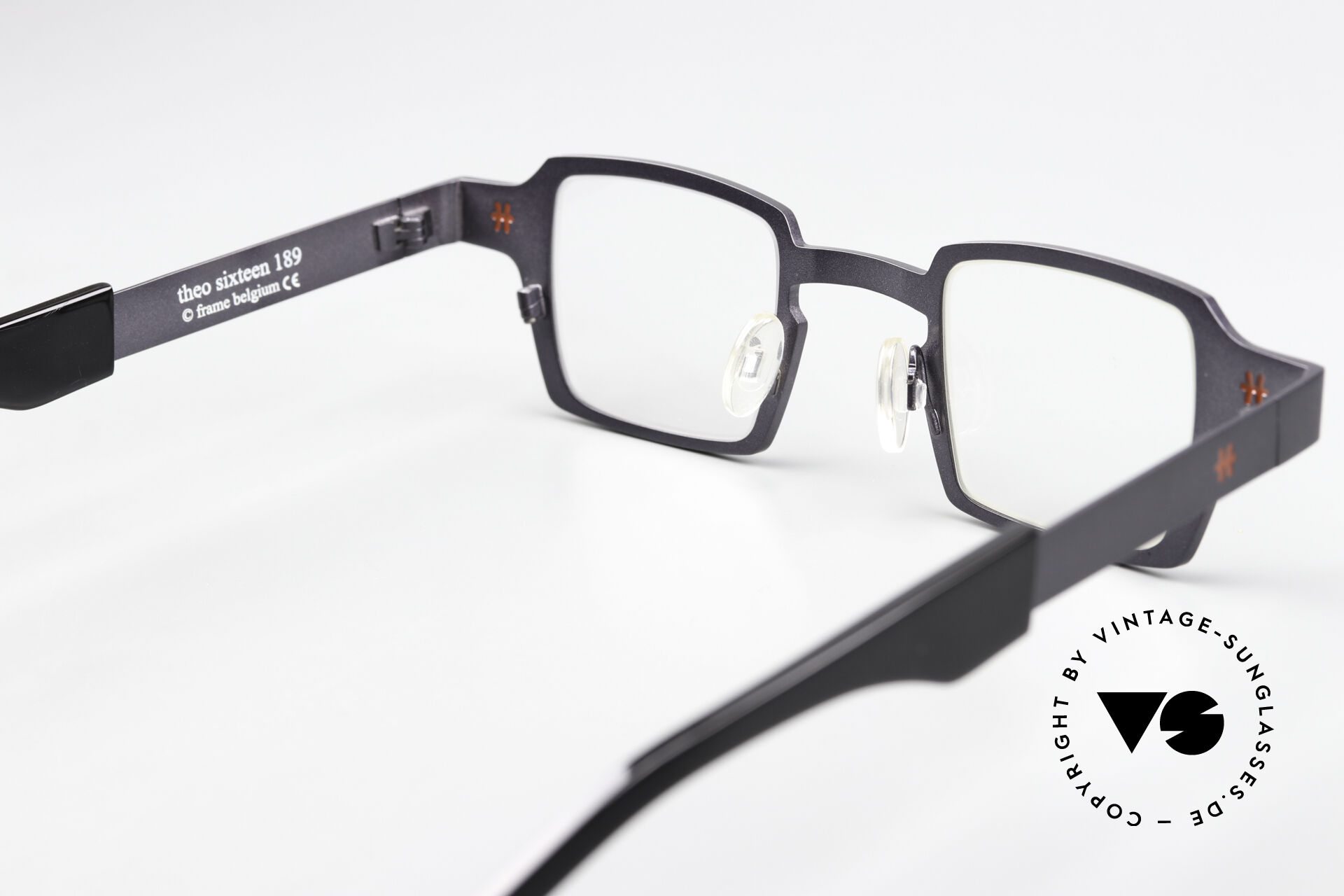 Glasses Theo Belgium Sixteen Square Titan Designer Specs