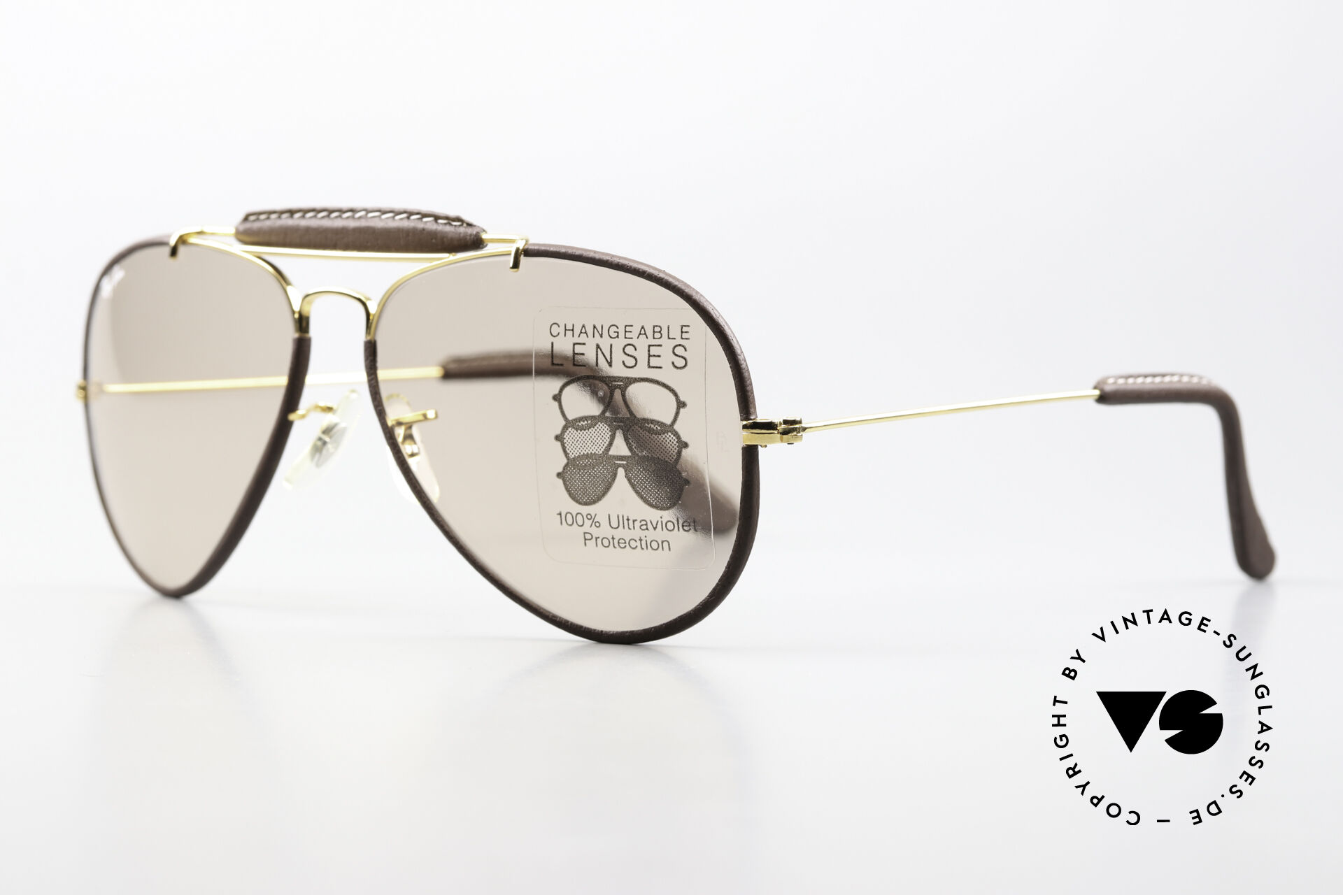 Sunglasses Ray Ban Outdoors Leathers Changeable 58mm Lenses