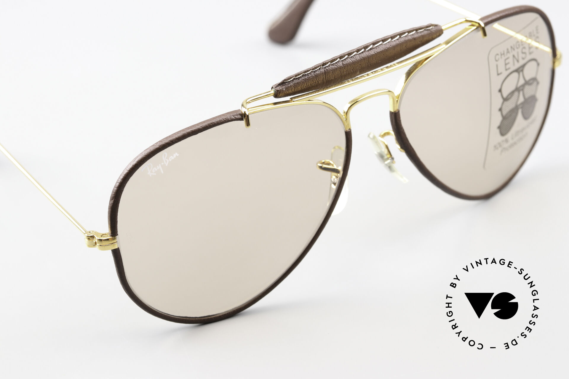 Sunglasses Ray Ban Outdoors Leathers Changeable 58mm Lenses