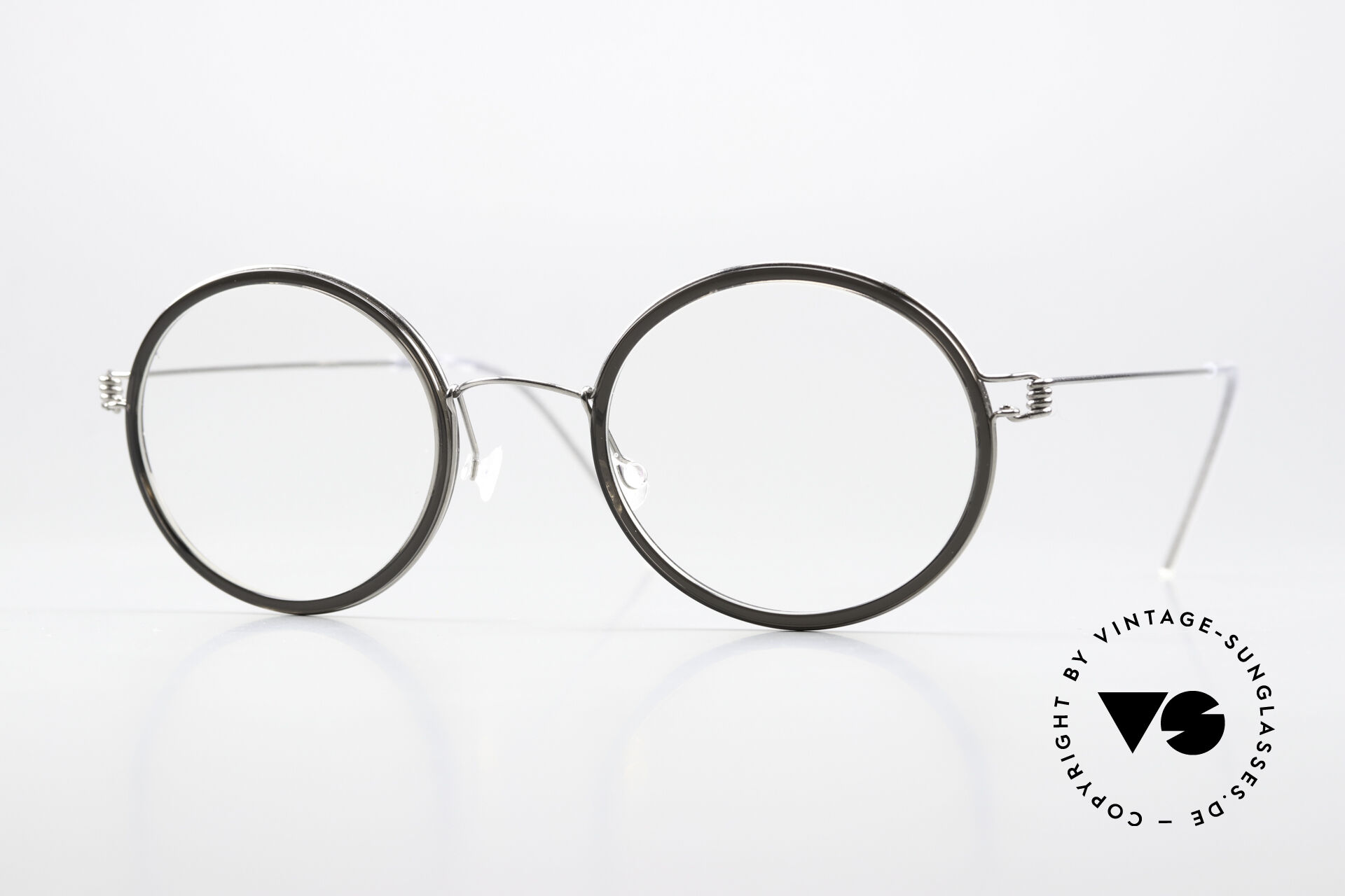 Glasses Lindberg Cameron 48 Air Titan Rim Round Frame Women Men