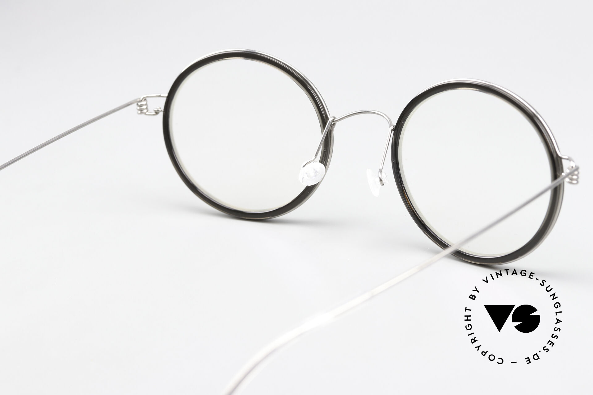 Glasses Lindberg Cameron 48 Air Titan Rim Round Frame Women Men