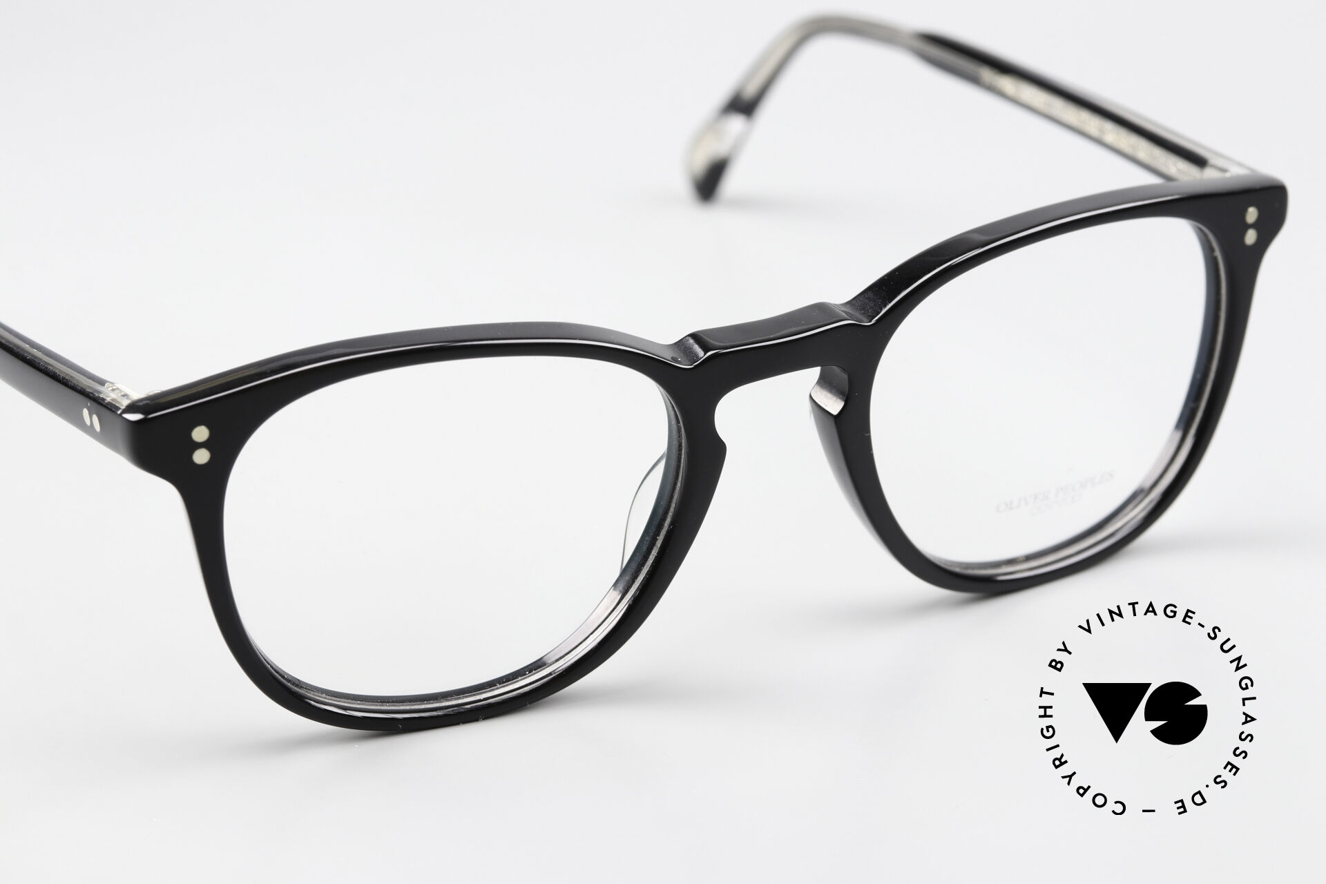 Glasses Oliver Peoples Finley Esq Black Panto Frame 49mm