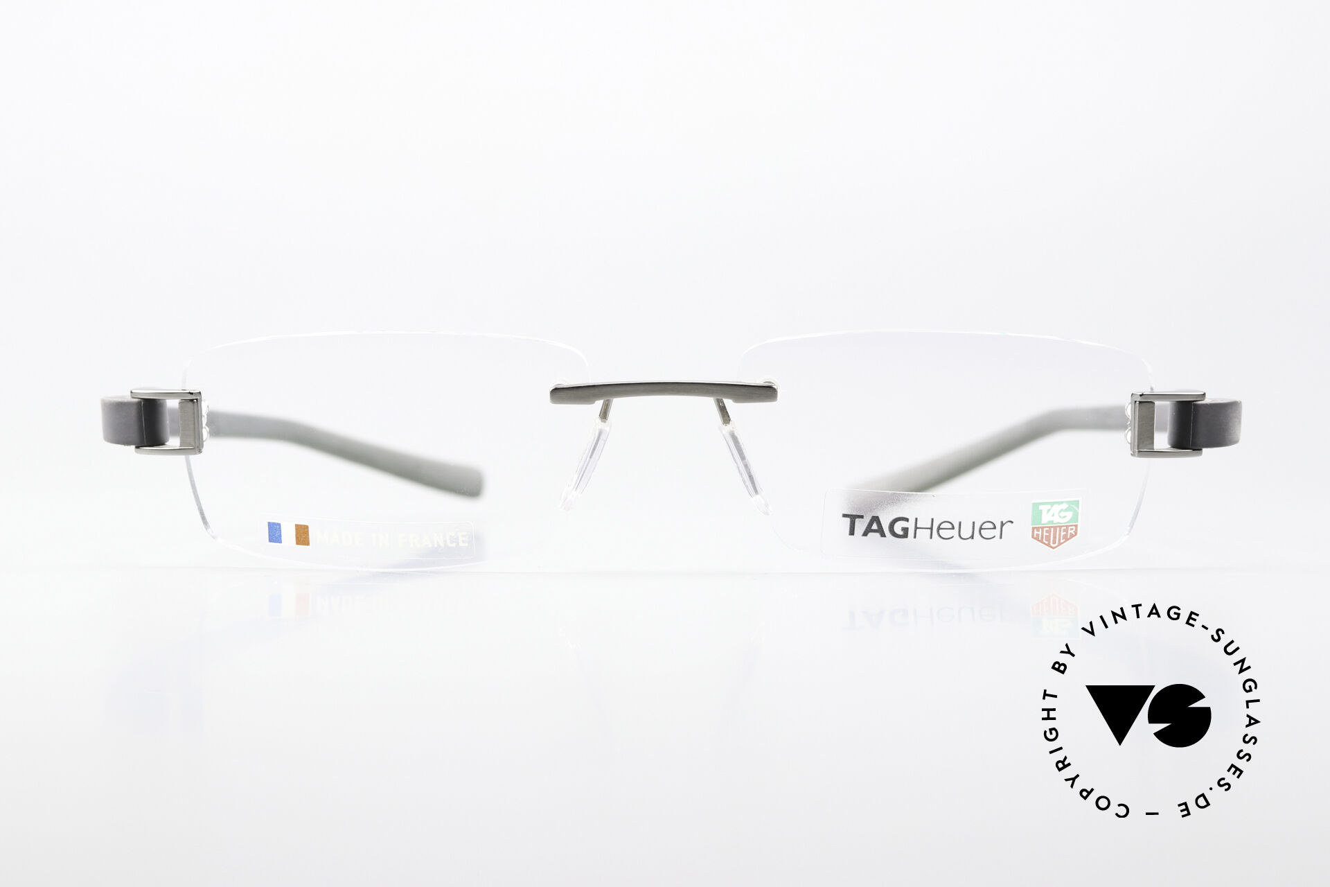 Glasses Tag Heuer 7104 Rimless Frame Rubber Temples