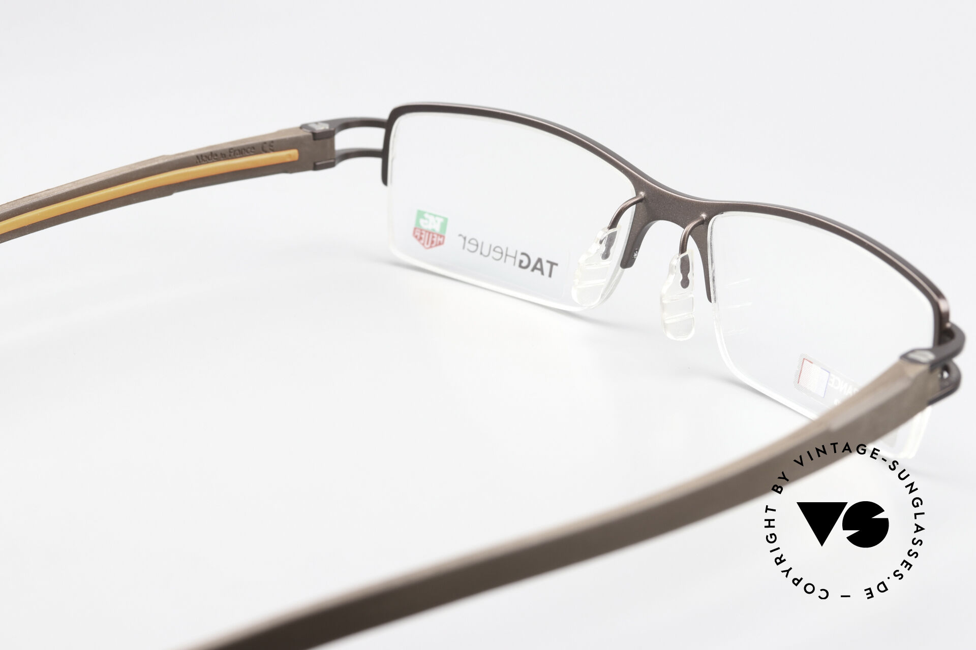 Glasses Tag Heuer 7621 Fold Semi Rimmed Havana Orange